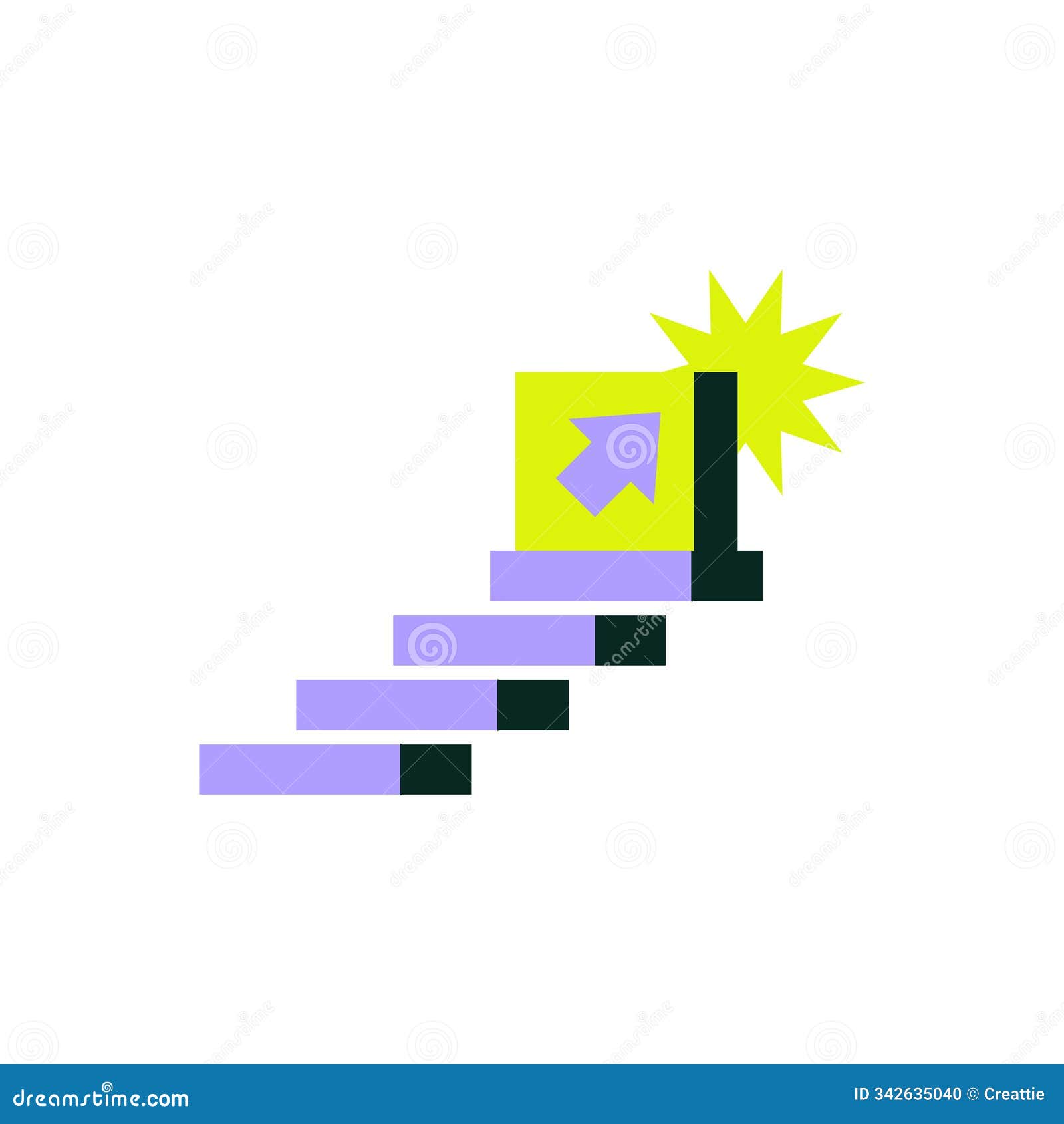 Progress Path with Upward Arrow Symbolizing Growth, Development, and ...