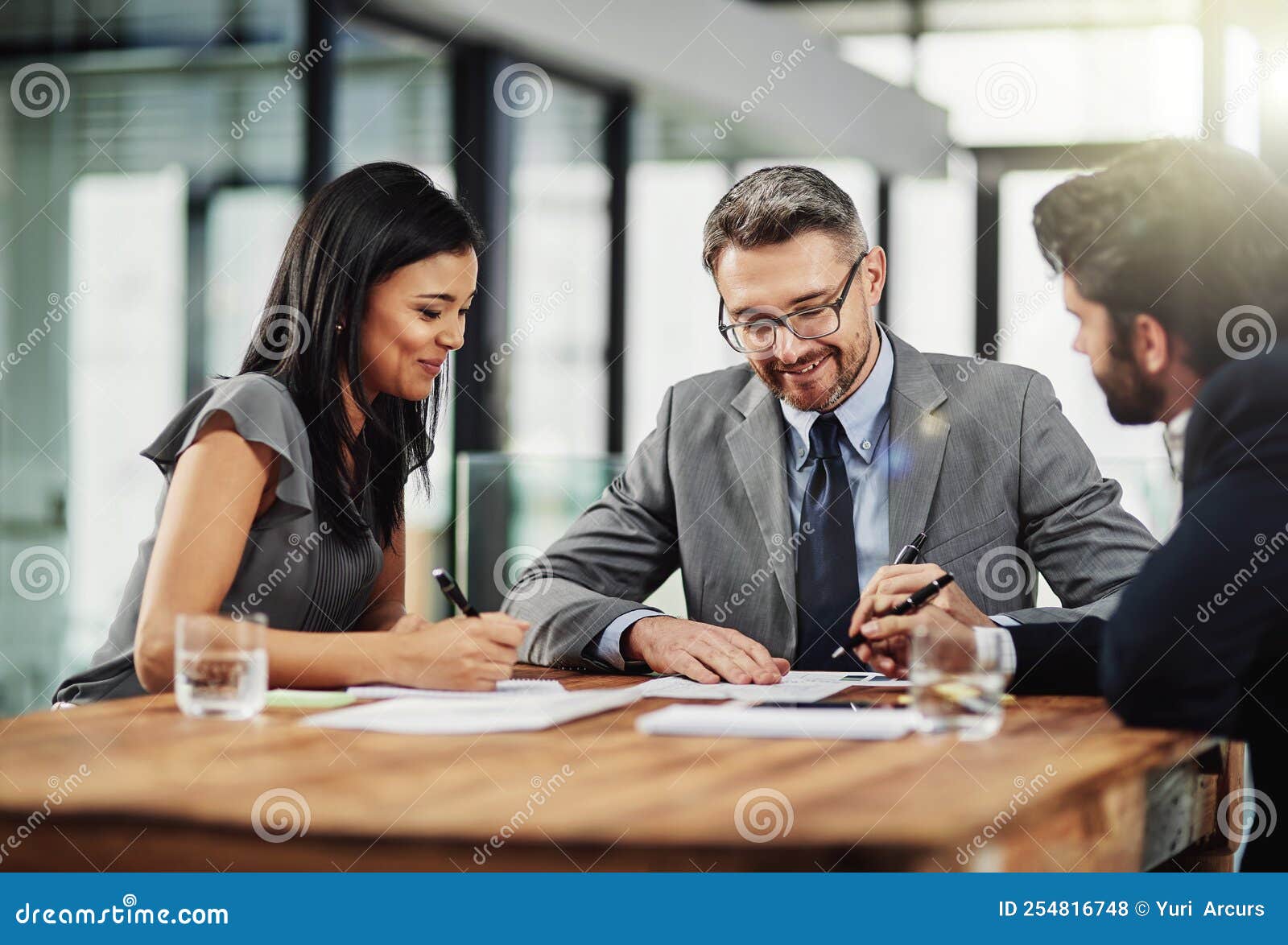 Progress and Positivity Go Hand in Hand. Corporate Coworkers Talking in ...