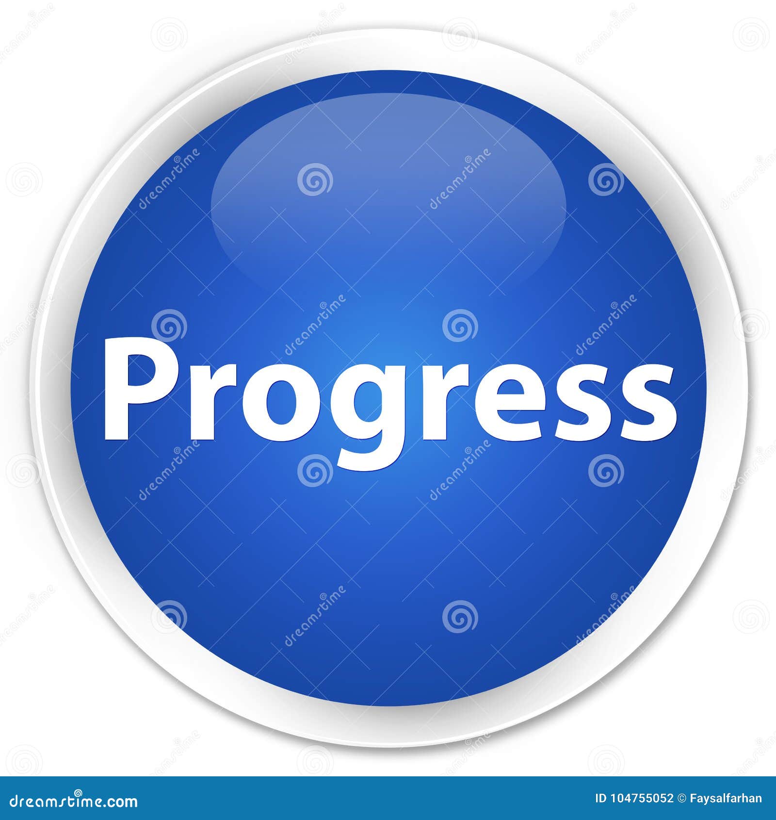 Progress Premium Blue Round Button Stock Illustration - Illustration of ...