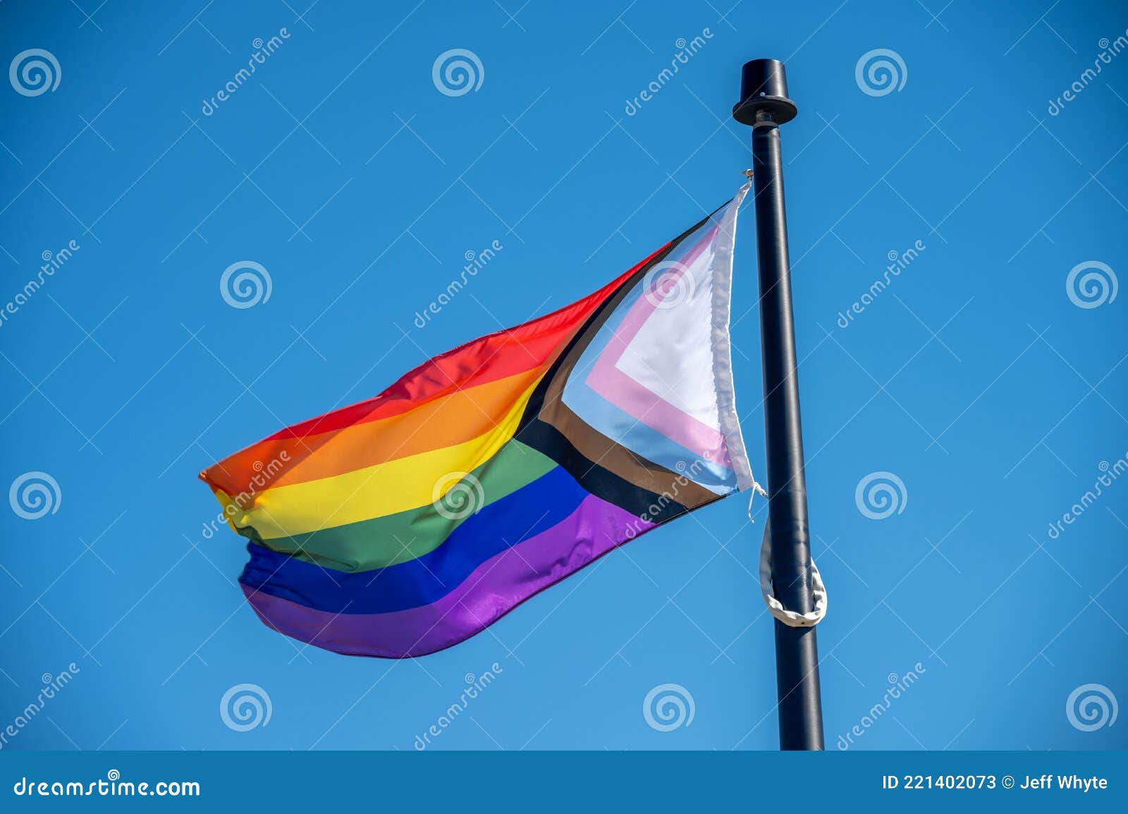Progress Pride Flag stock image. Image of bisexual, design - 221402073