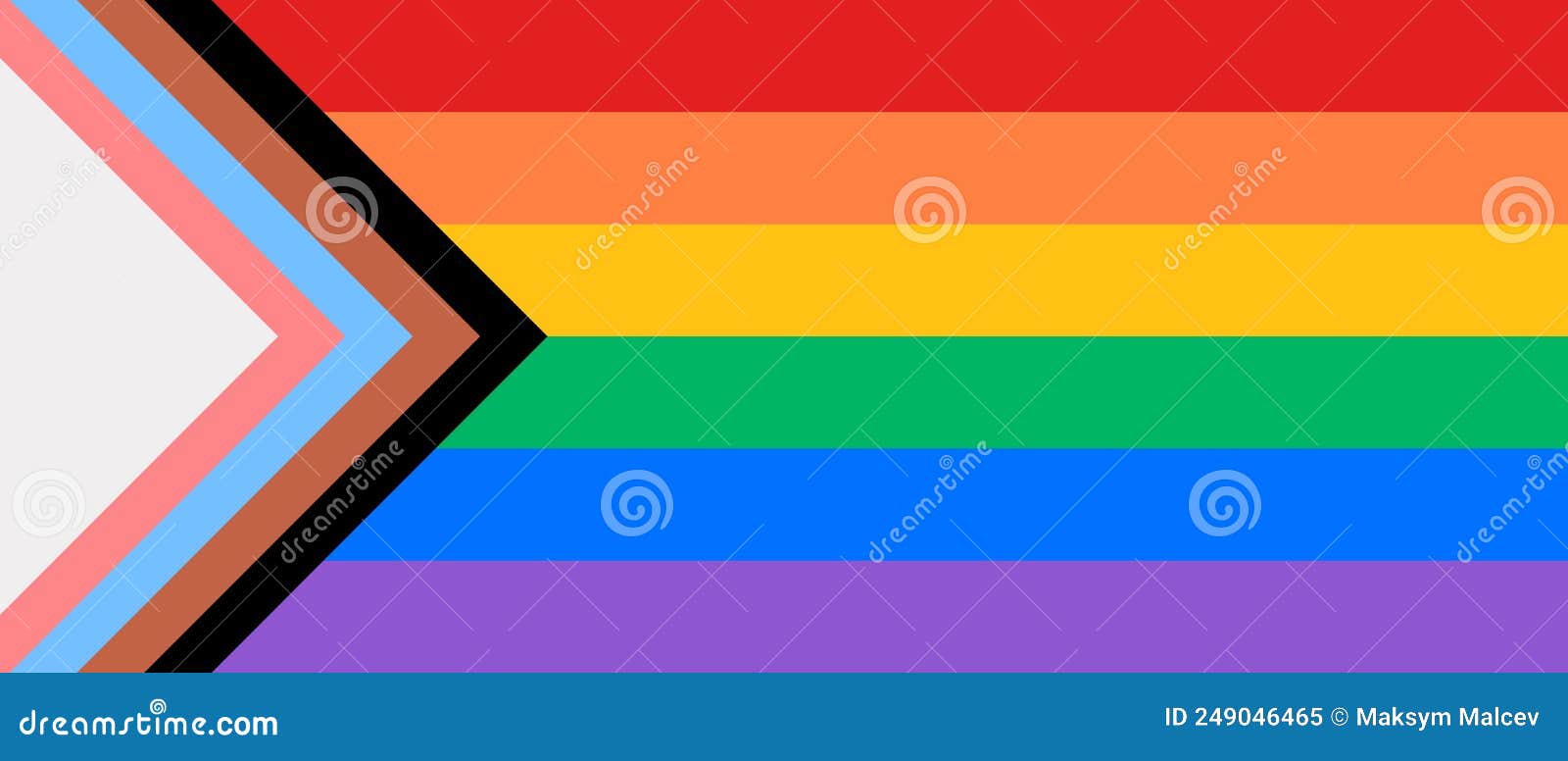Progress Pride Flag Illustration. Pride Flag Icon. Rainbow Flag. Modern ...