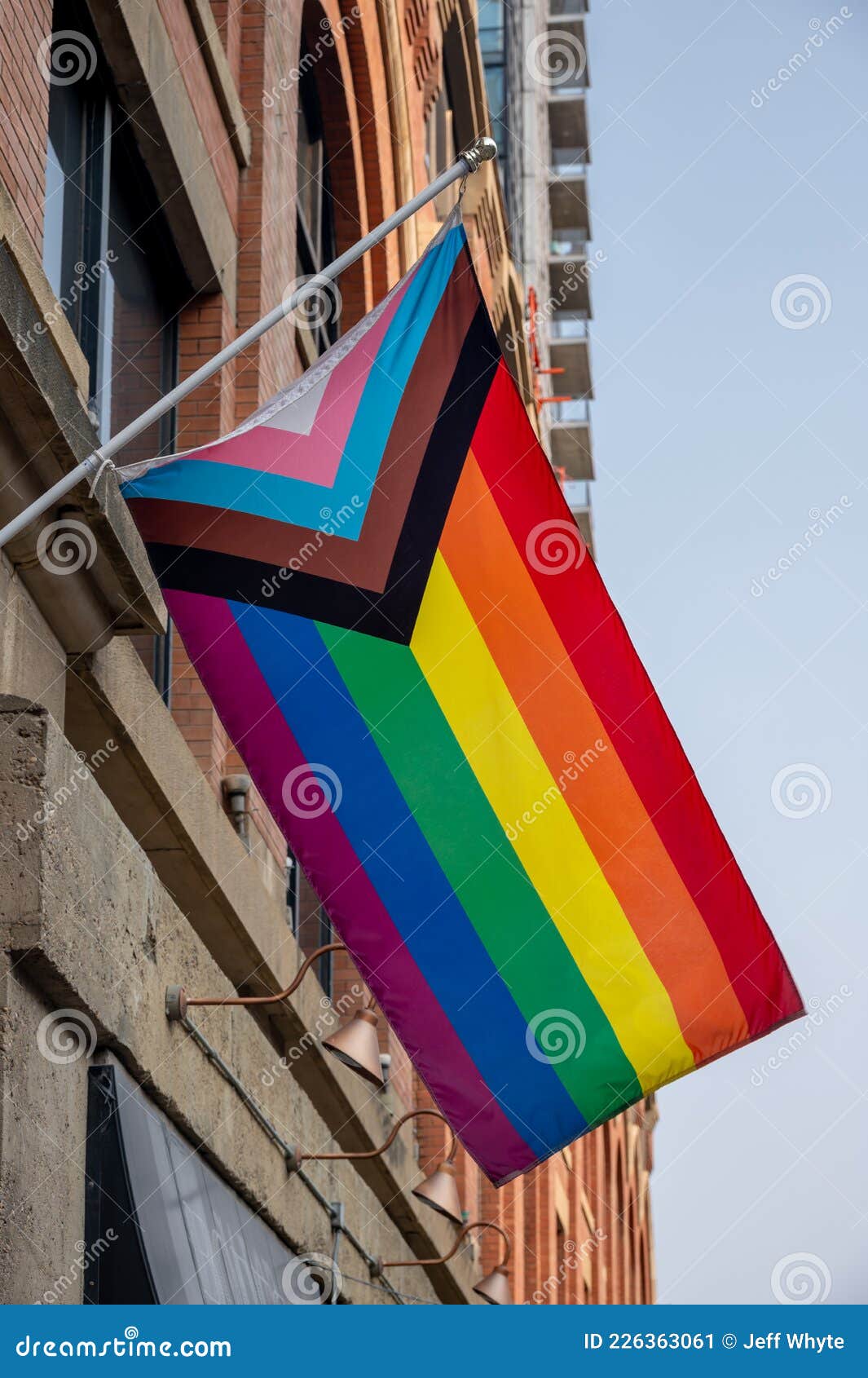 Progress Pride Flag stock image. Image of color, alberta - 226363061