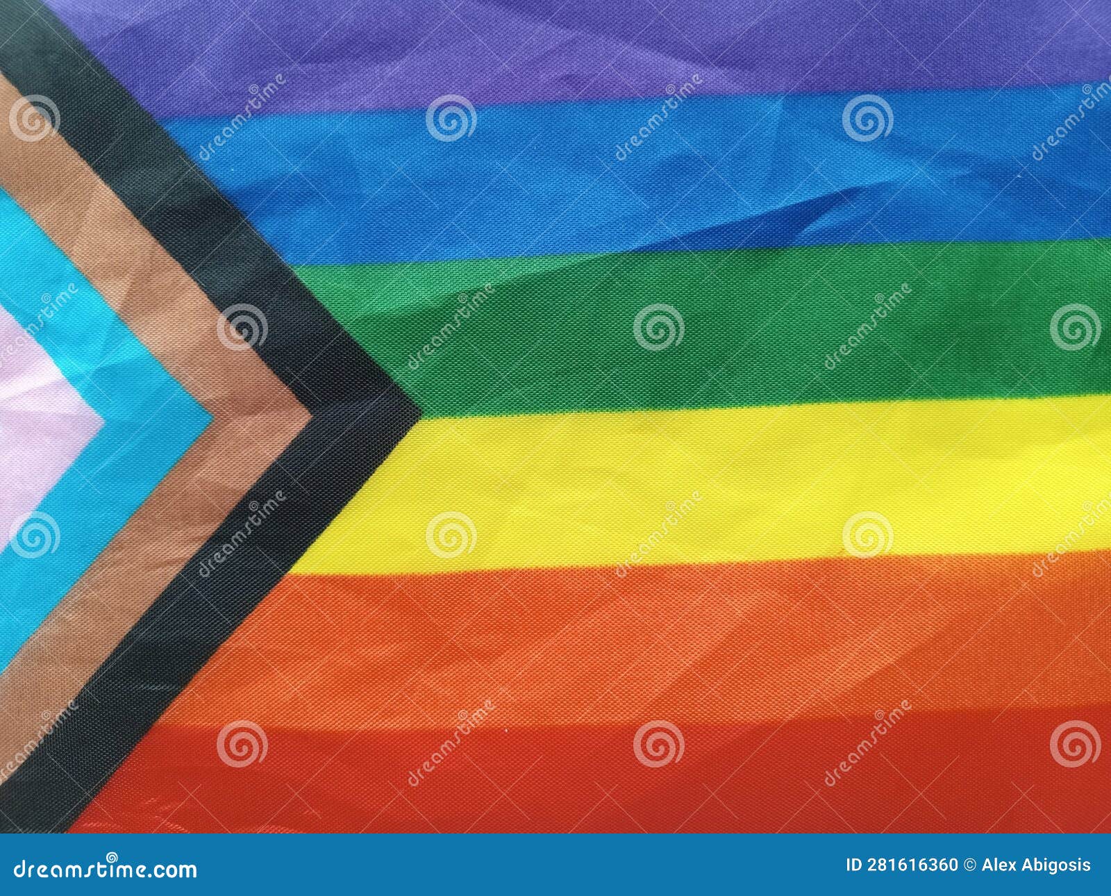 Progress Pride Flag with Rainbow Pattern Stock Photo - Image of pride ...