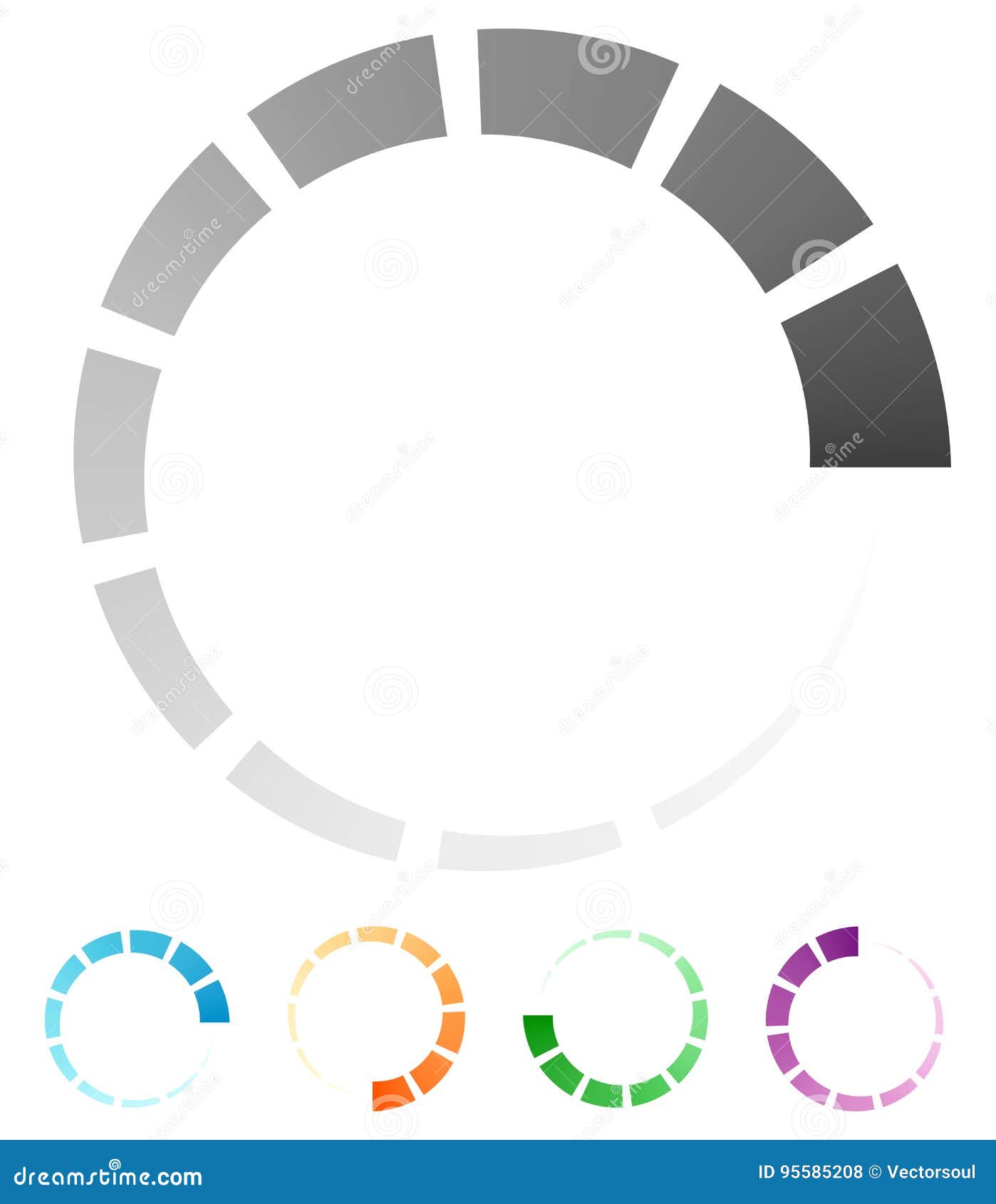 Progress Process Indicator With 4 Step Progress Bar Preloader