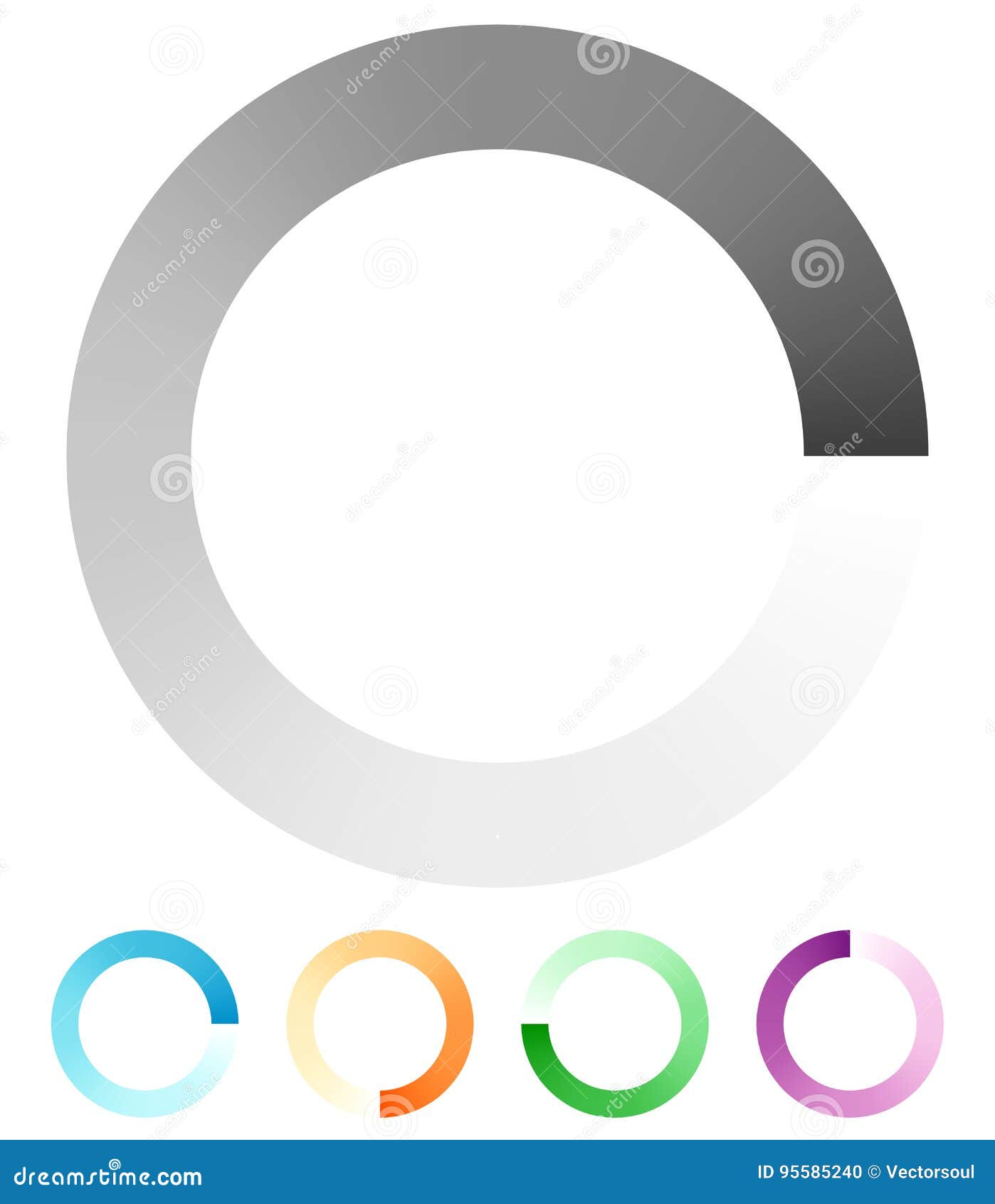 Progress, Process Indicator With 4 Step. Progress Bar, Preloader (buffer) Symbol. Gray Plus 4 ...