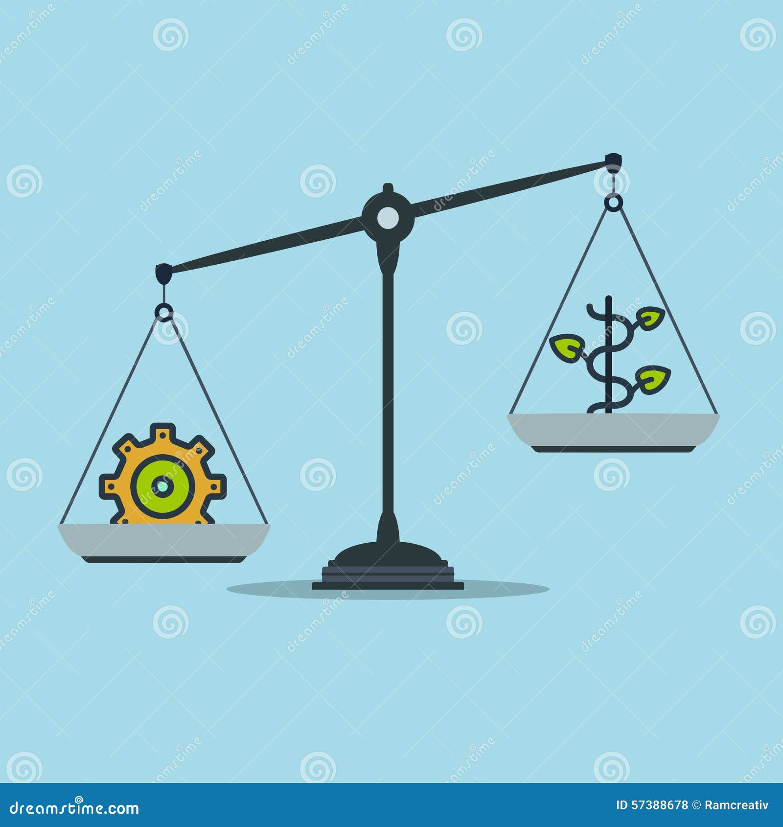 Progress and Prosperity on Scales, Business Success Stock Vector ...