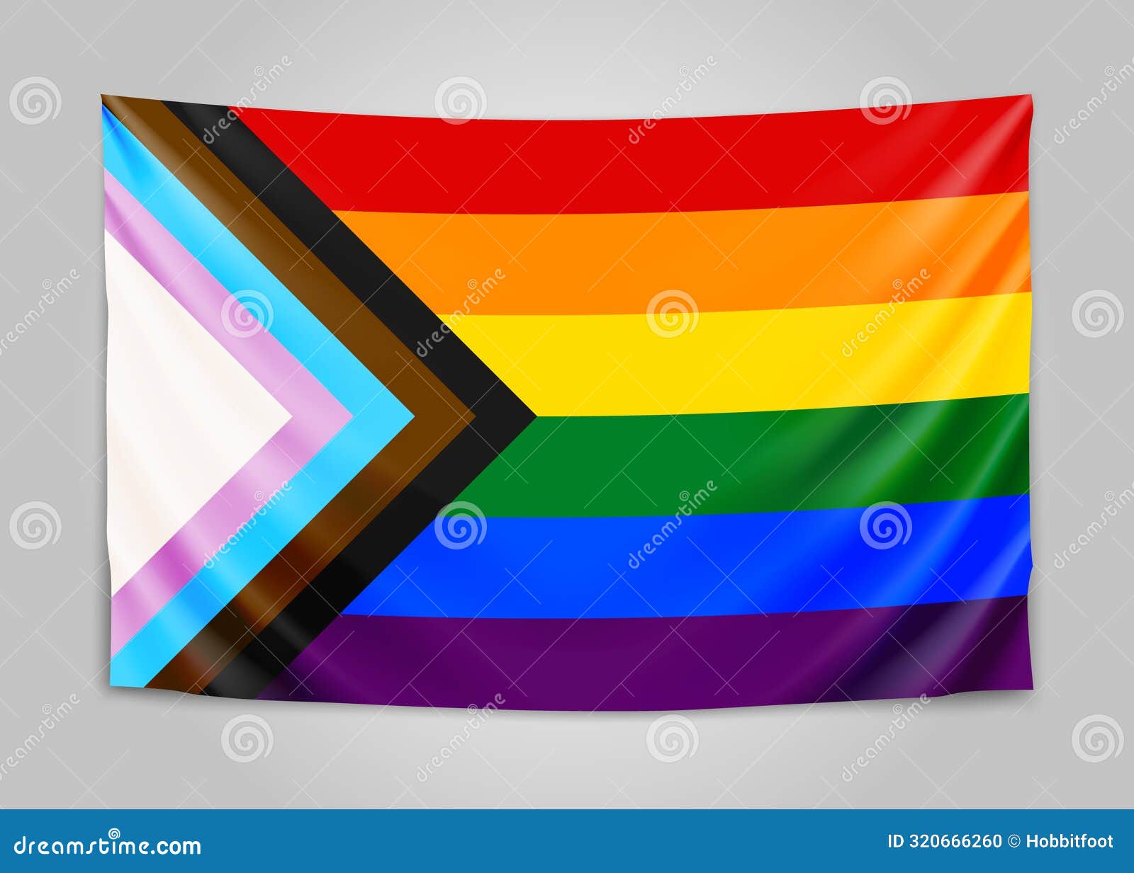 Progress Rainbow Pride Flag. LGBT Stock Vector - Illustration of ...