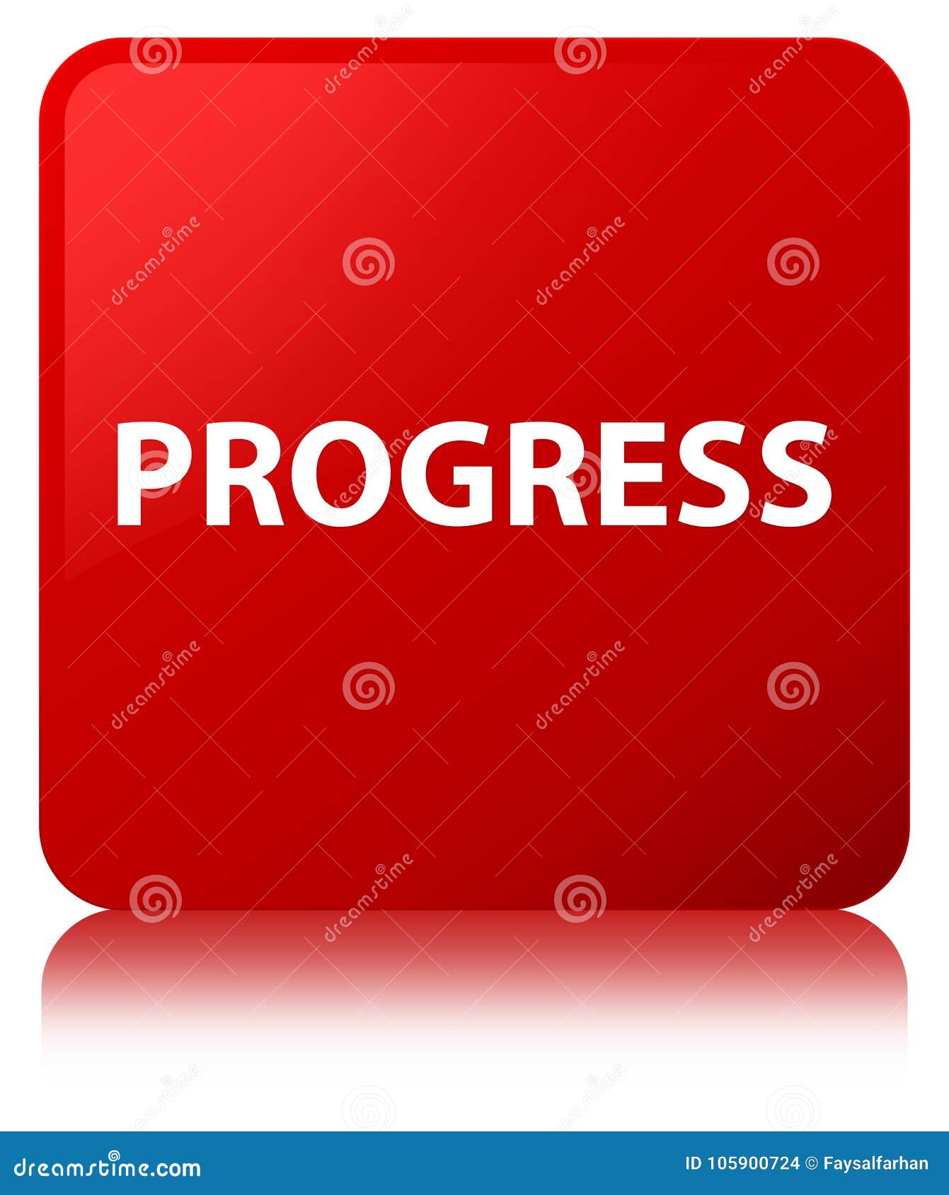 Progress red square button stock illustration. Illustration of develop ...