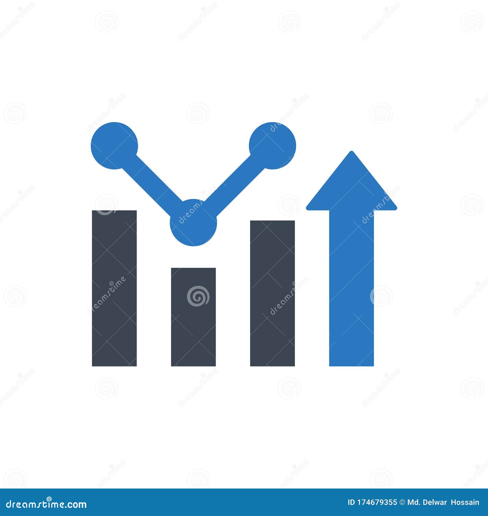 Progress report icon stock vector. Illustration of icon - 174679355