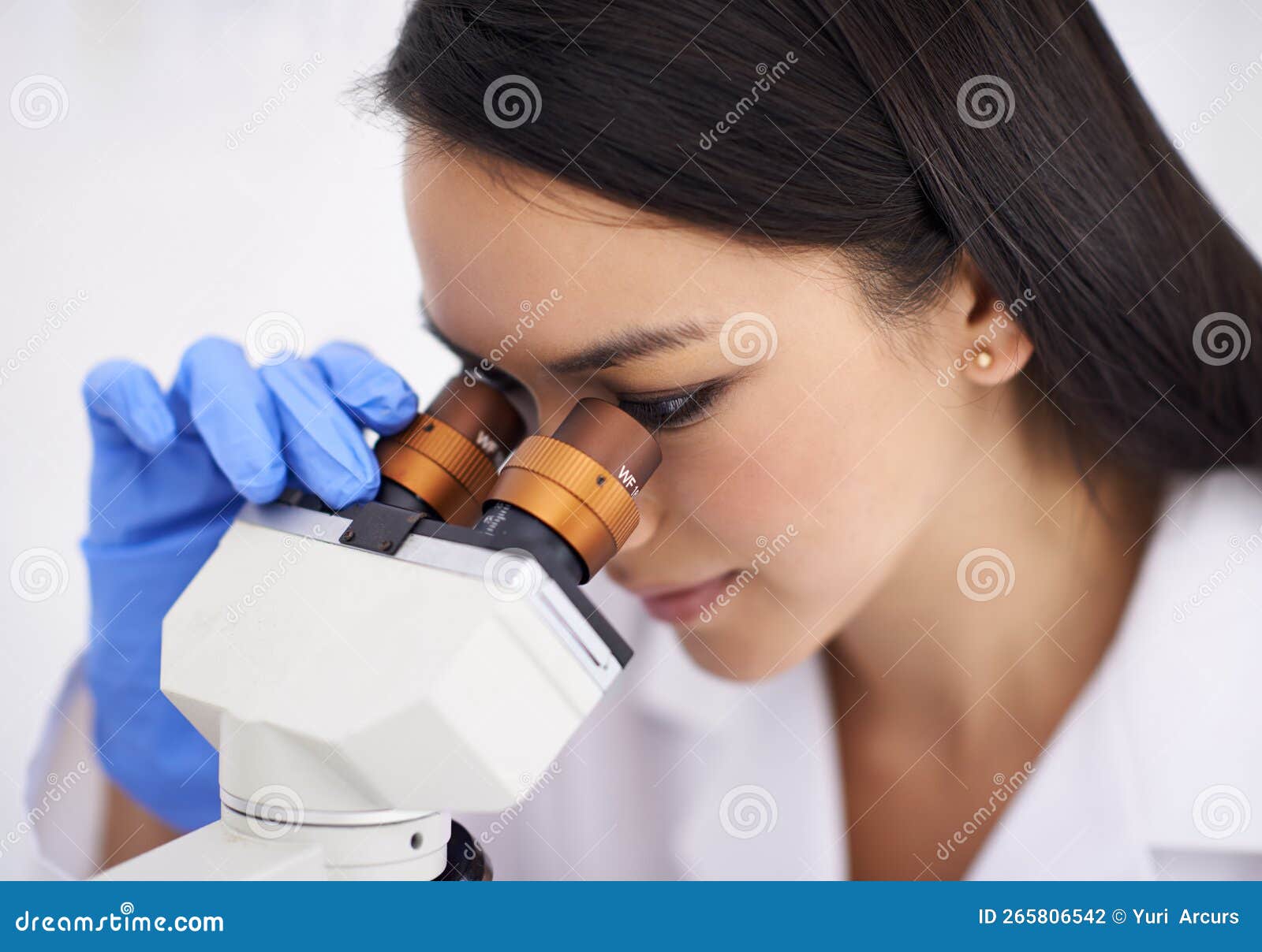 Progress is the Result of Hard Work. Portrait of a Female Scientist ...
