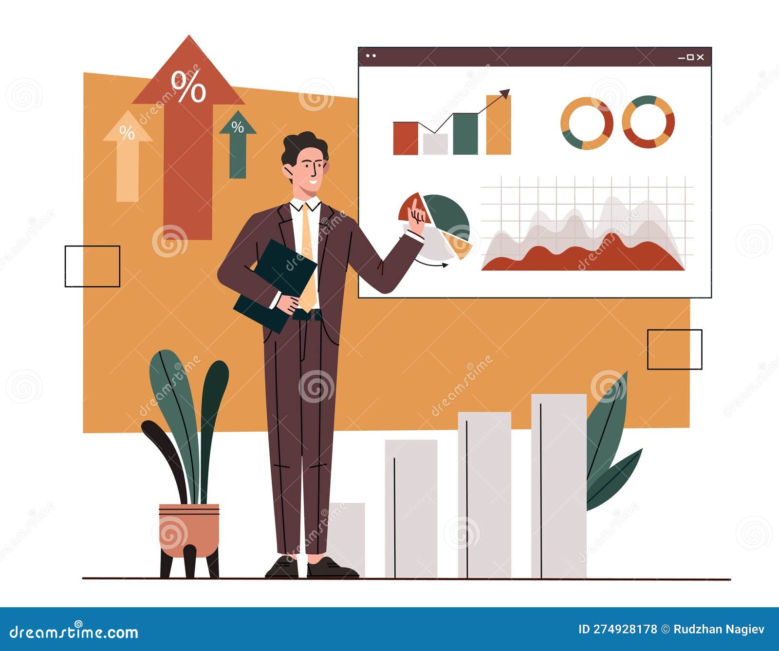 Progress review concept stock vector. Illustration of review - 274928178