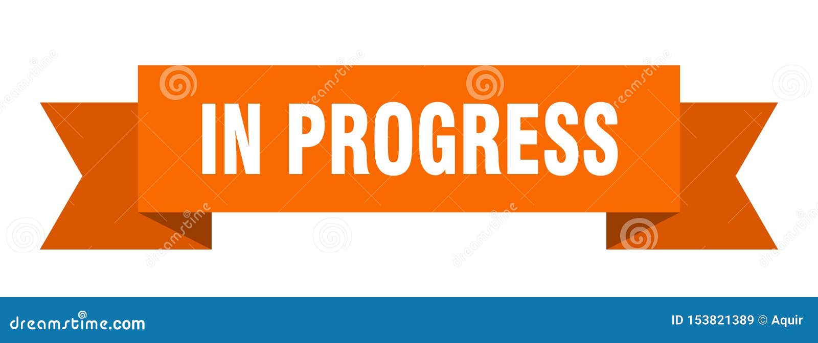 In progress ribbon. stock vector. Illustration of peeler - 153821389