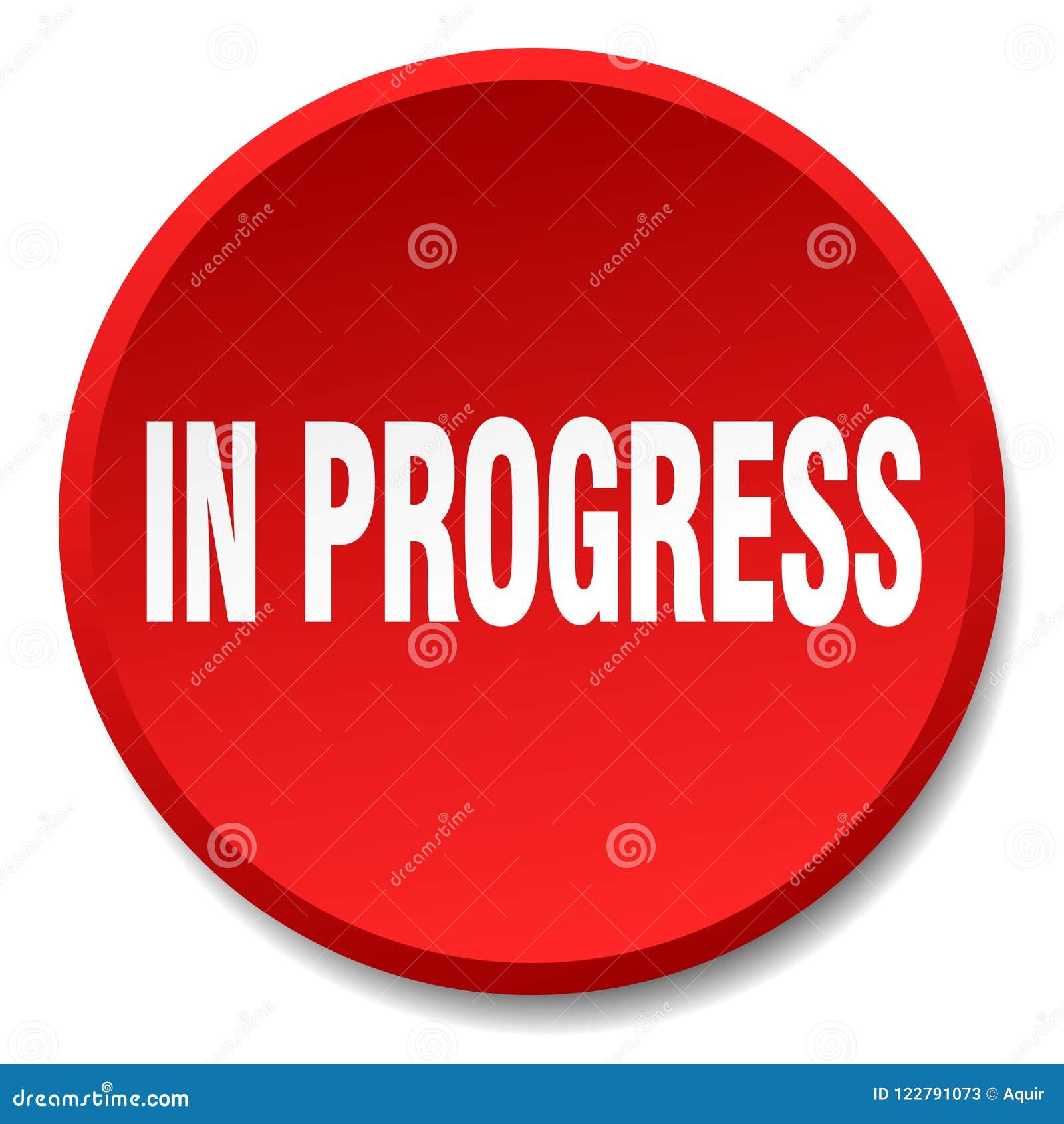 In progress button stock vector. Illustration of banner - 122791073