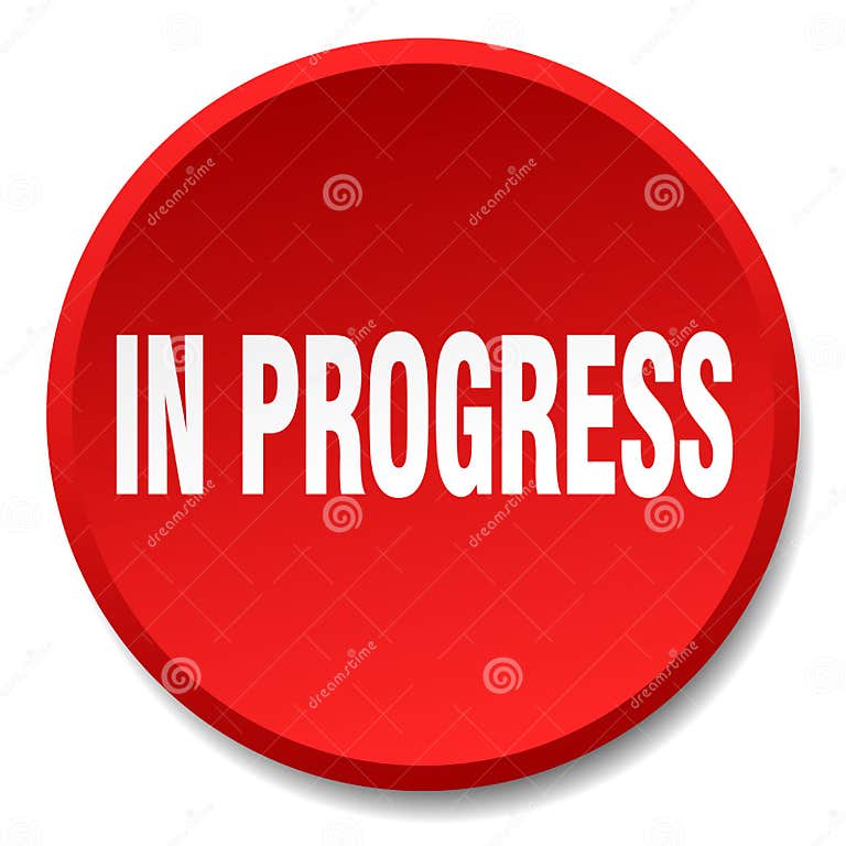 In progress button stock vector. Illustration of banner - 122791073