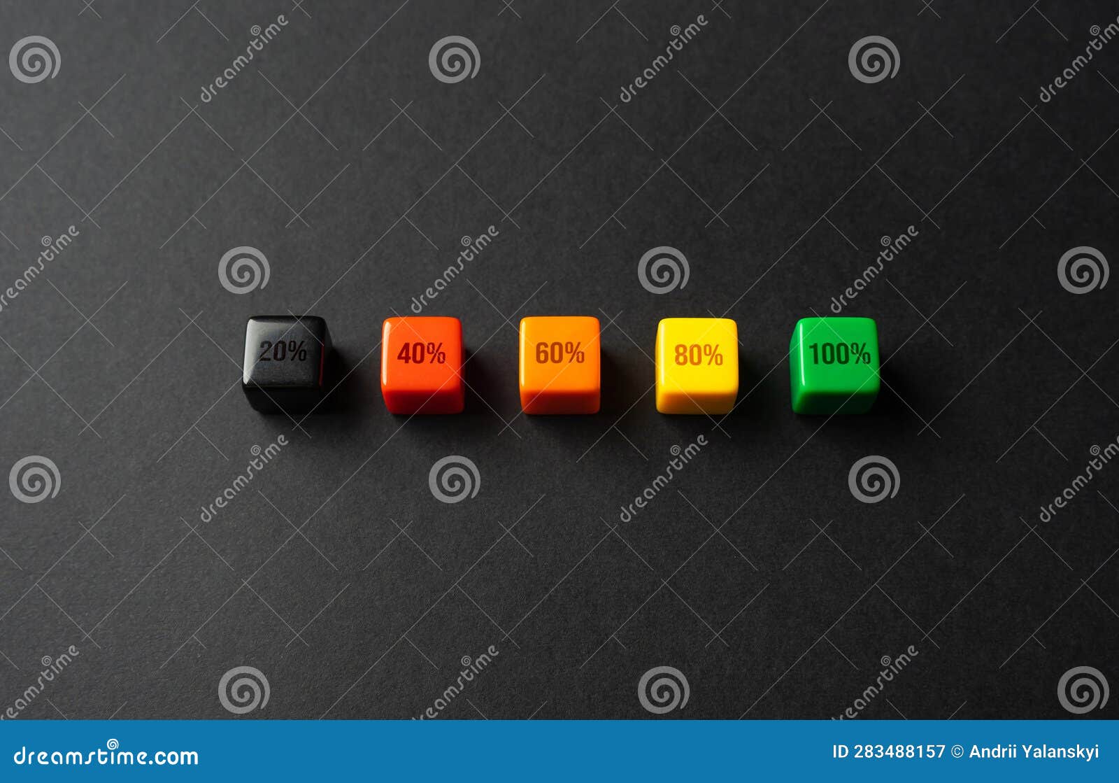 Progress Scale from 0 To 100 Percent. Stock Image - Image of ...