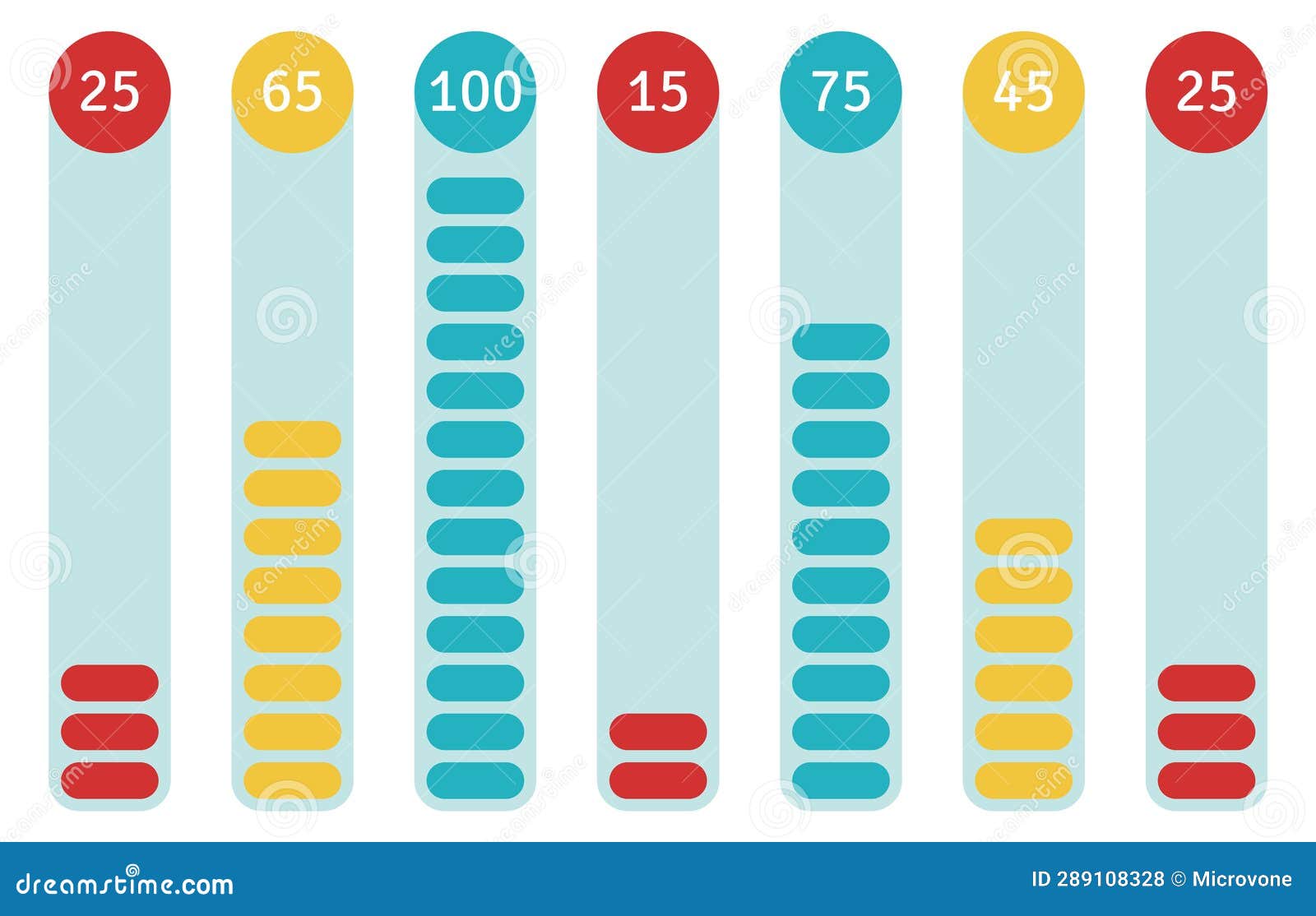 Progress Scales. Infographic Element Set Stock Illustration ...