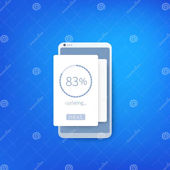 Progress Screen, Mobile Interface, Vector Stock Vector - Illustration ...
