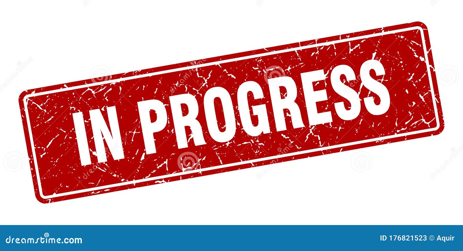 In Progress Sign. in Progress Grunge Stamp Stock Vector - Illustration ...