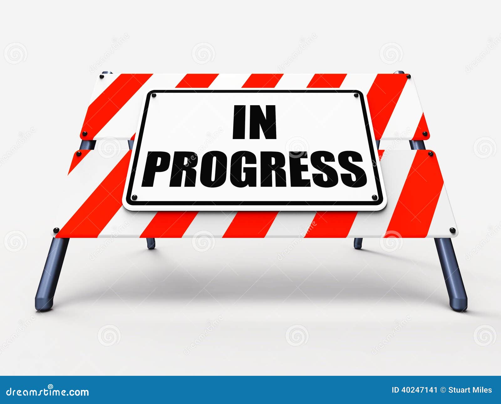 In Progress Sign Indicates Ongoing or Happening Stock Illustration ...