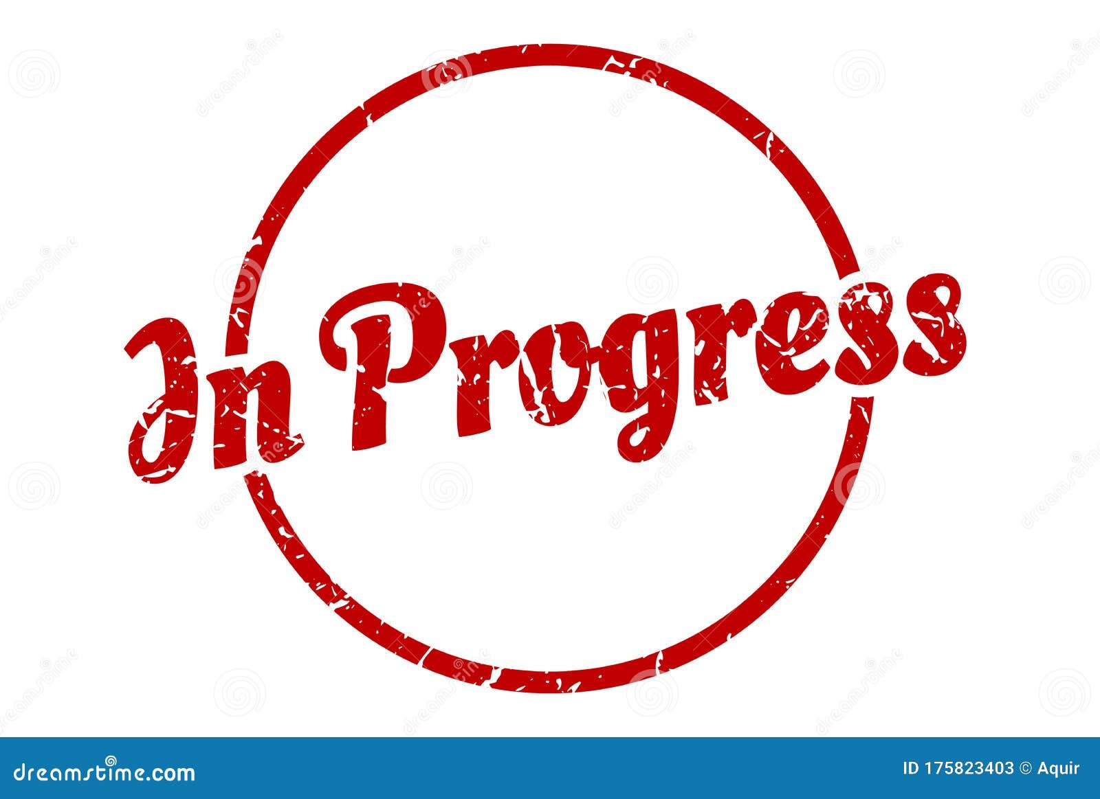 In Progress Sign. in Progress Round Vintage Stamp Stock Vector ...