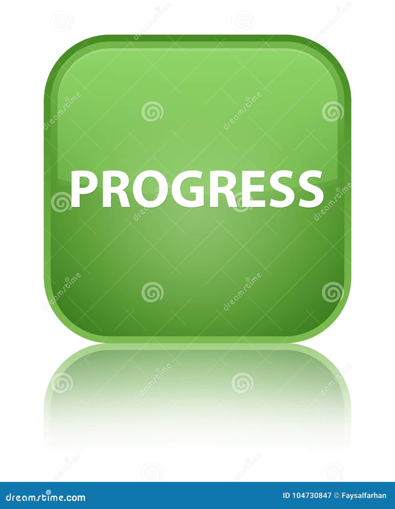 Progress Special Soft Green Square Button Stock Illustration ...