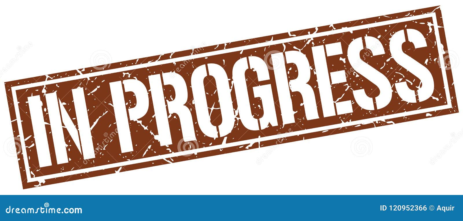 In progress stamp stock vector. Illustration of isolated - 120952366