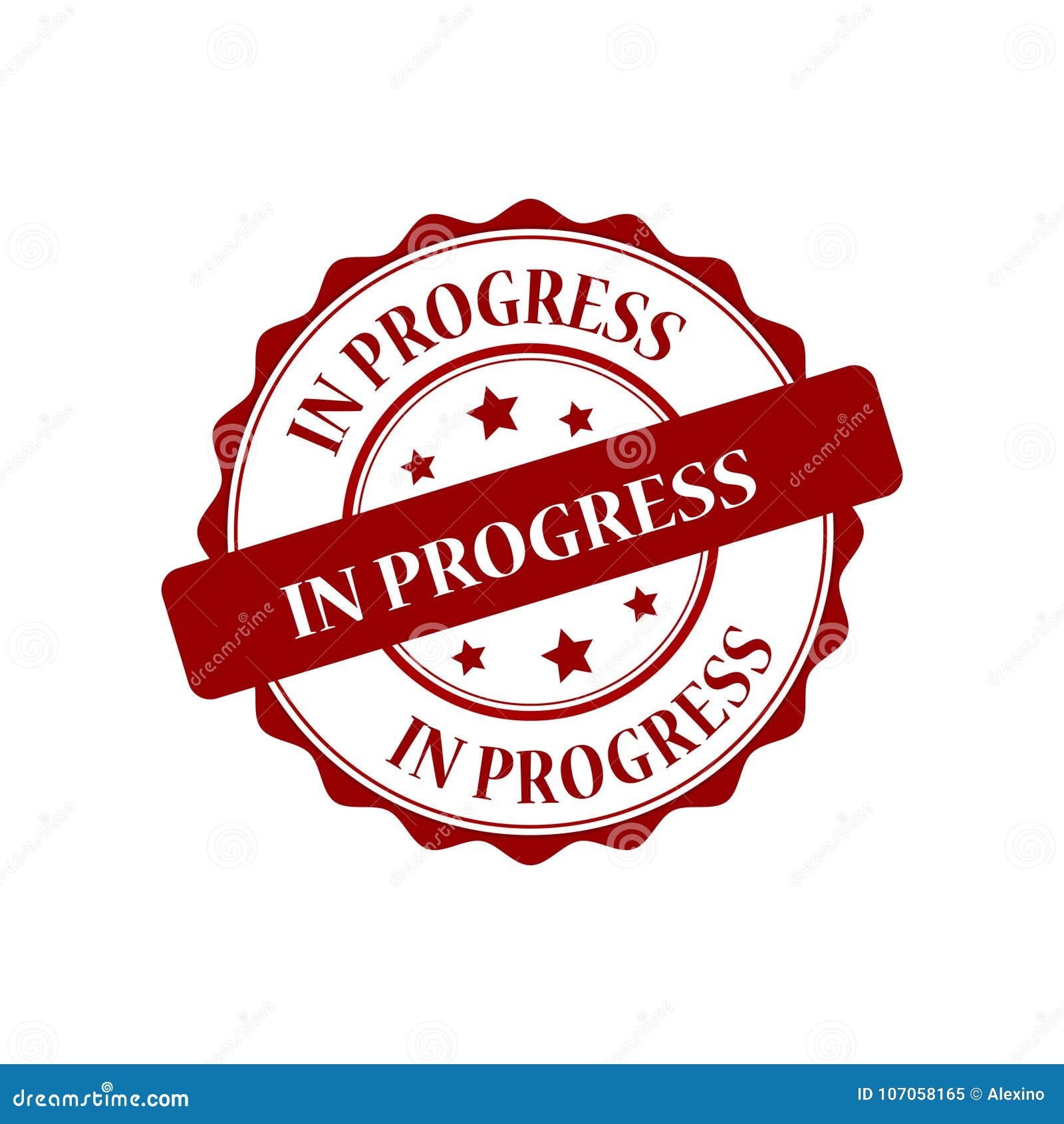 In Progress Stamp Illustration Stock Vector - Illustration of icon ...