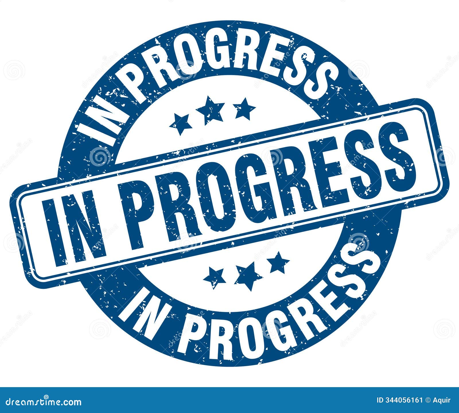 In Progress Stamp. in Progress Label. Round Grunge Sign Stock Vector ...