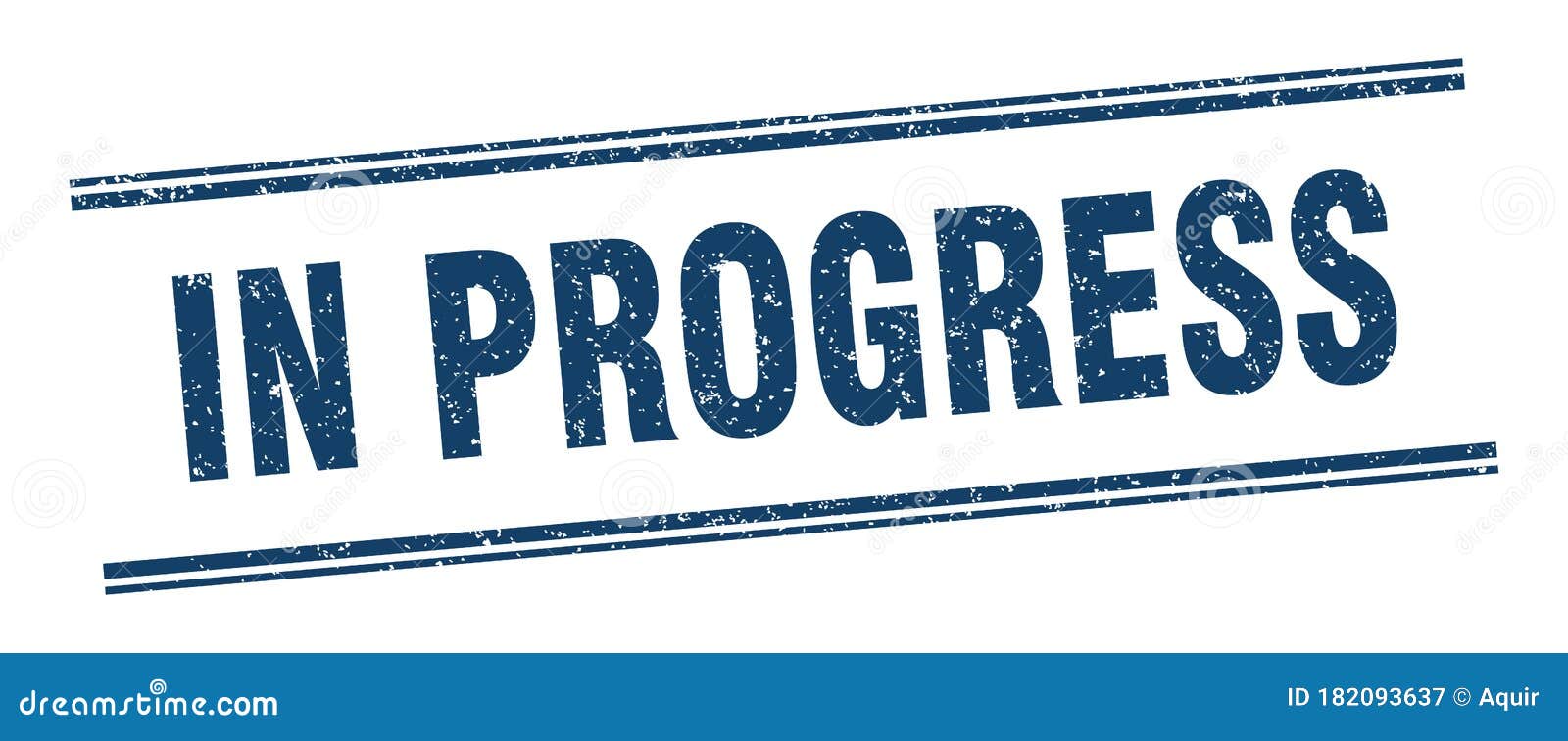 In Progress Stamp. in Progress Square Grunge Sign Stock Vector ...