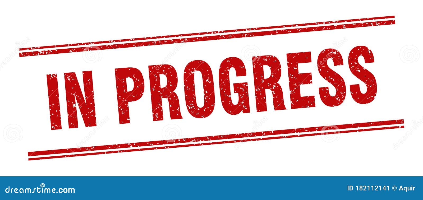 In Progress Stamp. in Progress Square Grunge Sign Stock Vector ...