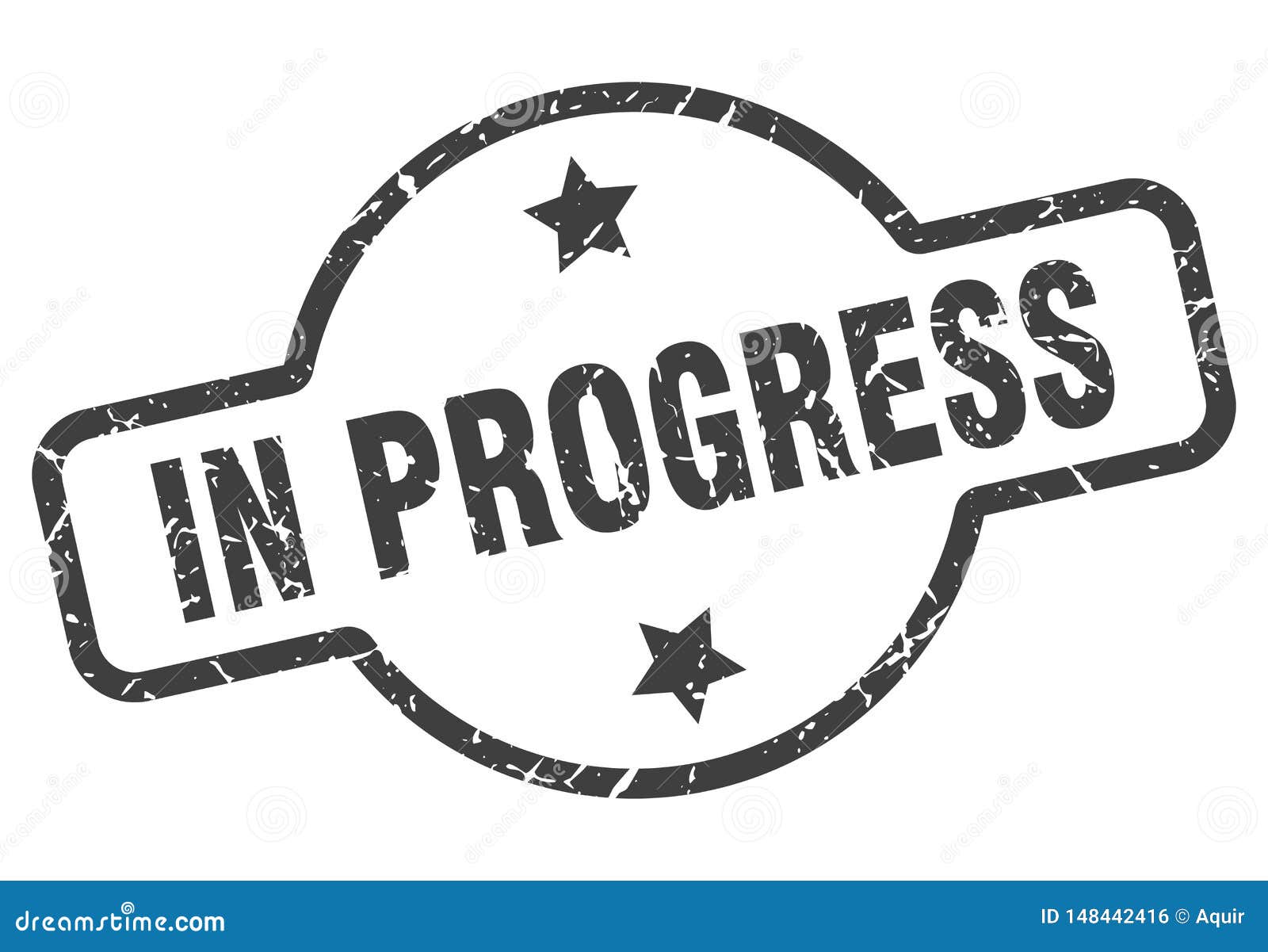 In progress stamp stock vector. Illustration of rubber - 148442416