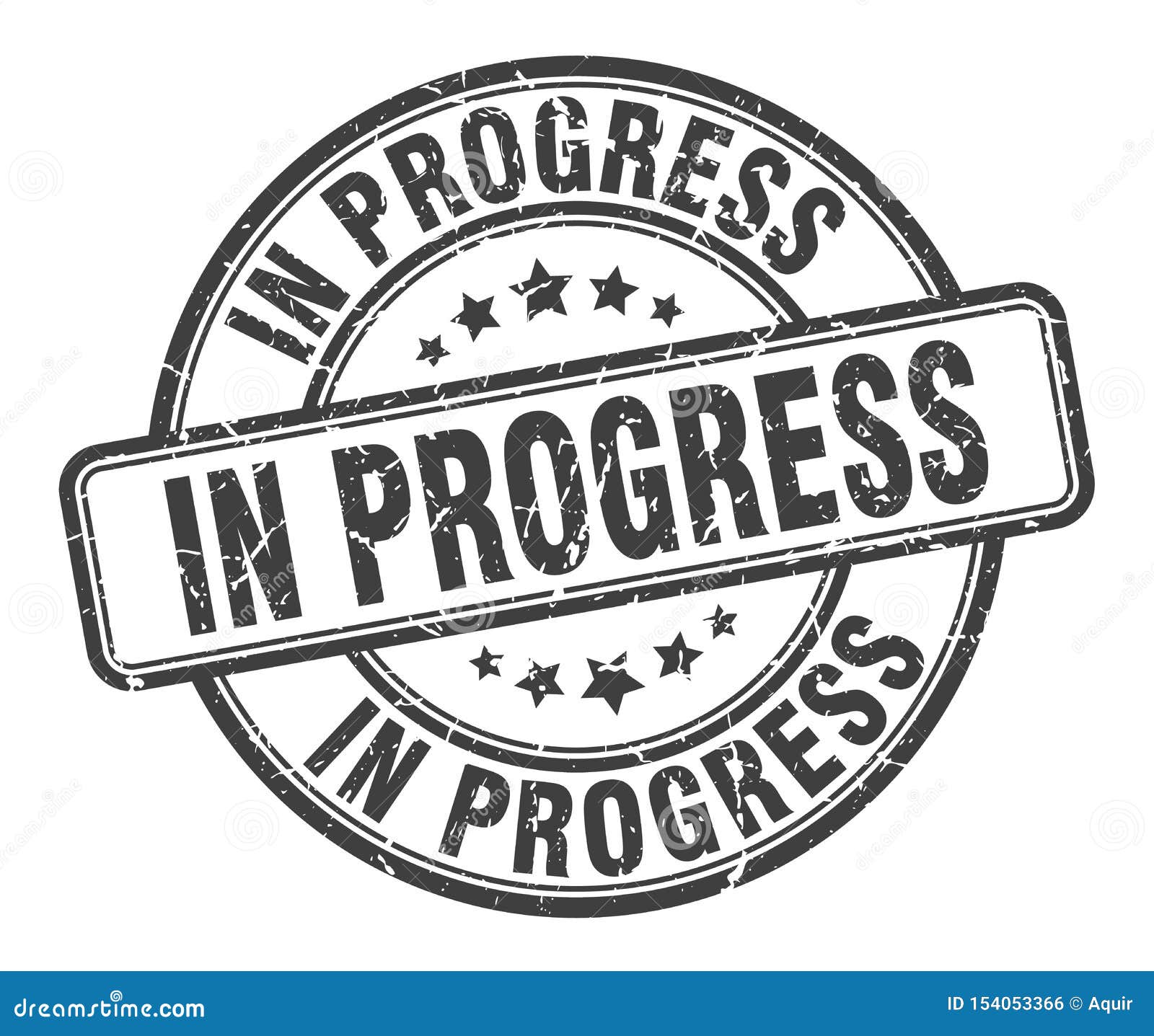 In progress stamp stock vector. Illustration of progress - 154053366
