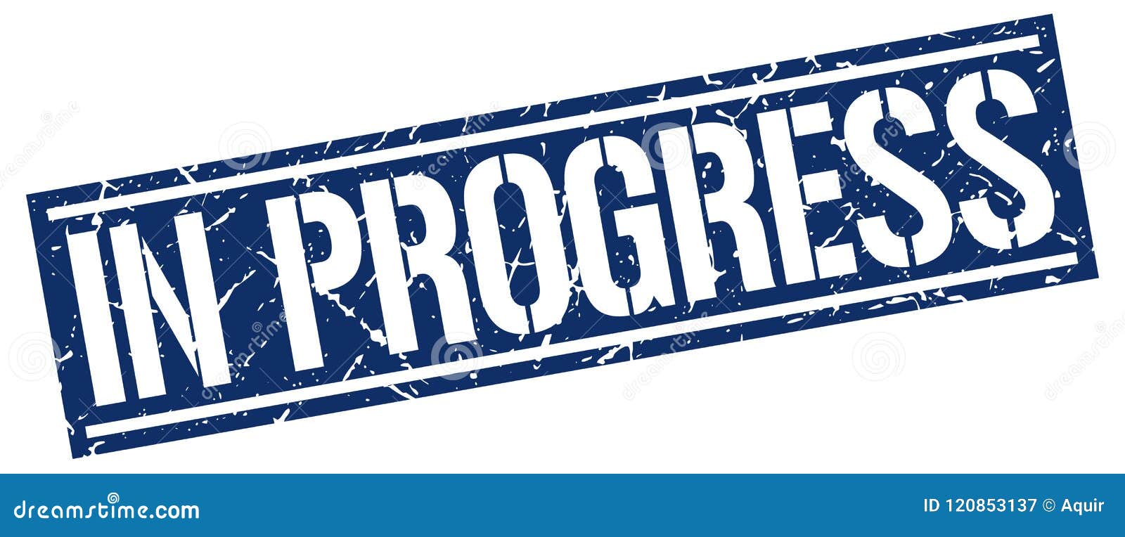 In progress stamp stock vector. Illustration of badge - 120853137