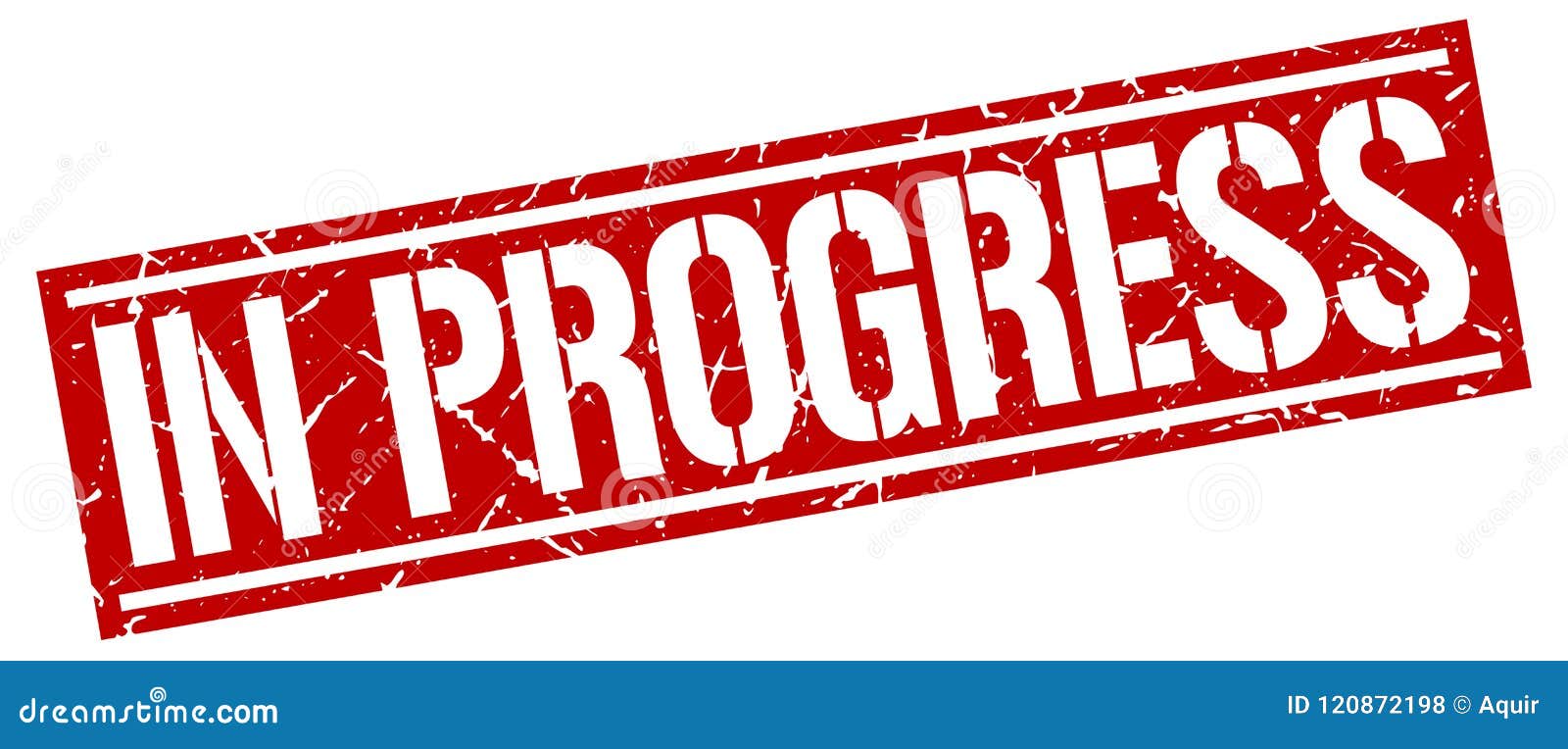 In progress stamp stock vector. Illustration of progress - 120872198