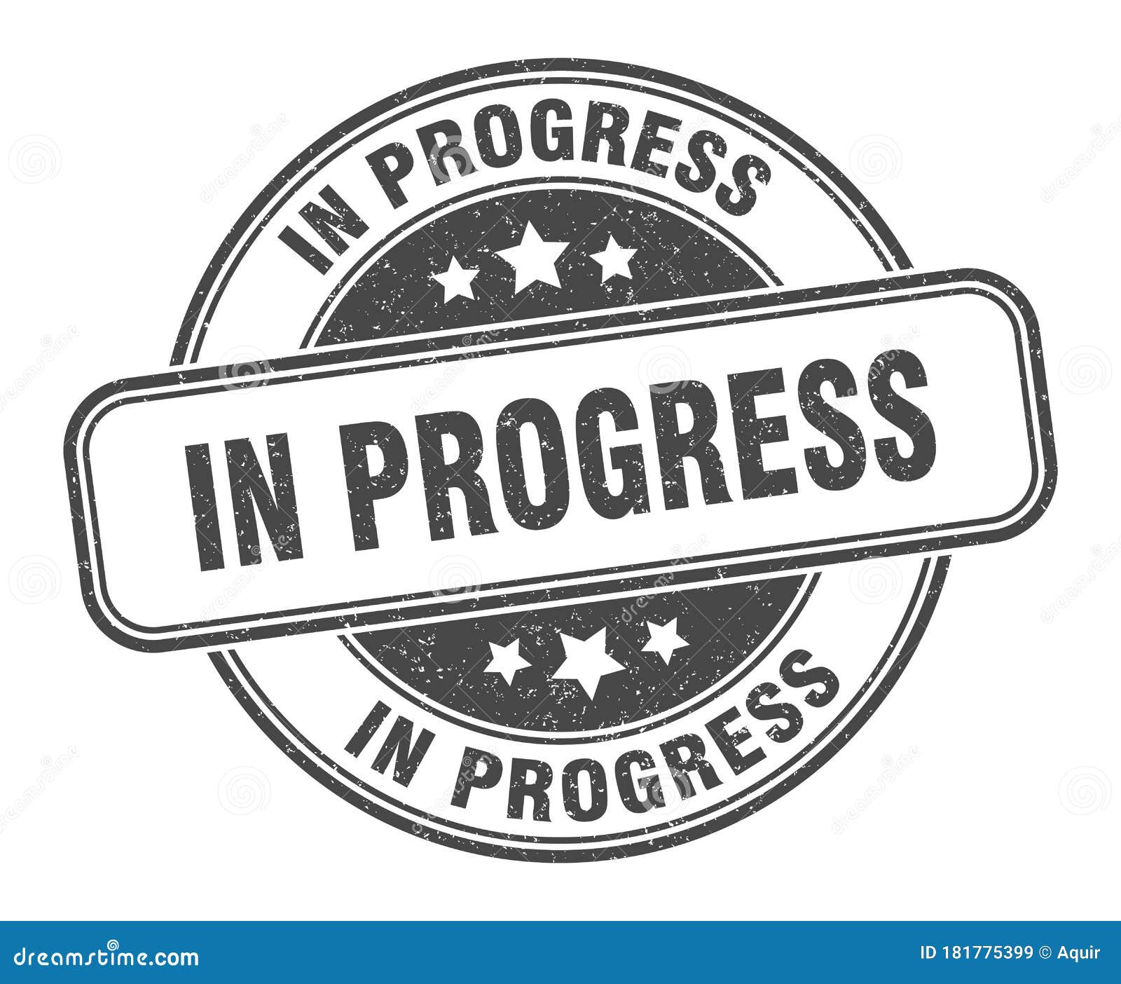 In Progress Stamp. in Progress Round Grunge Sign Stock Vector ...
