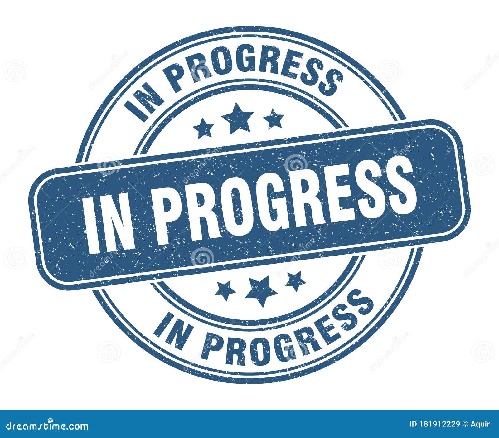 In Progress Stamp. in Progress Round Grunge Sign Stock Vector ...