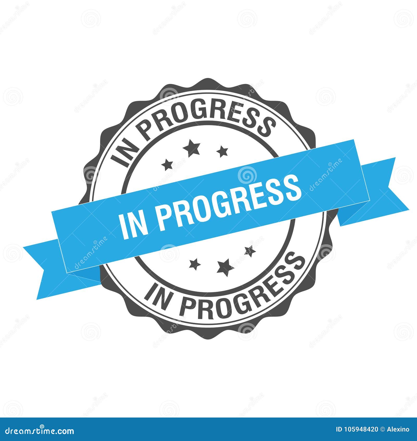 In Progress Stamp Illustration Stock Vector - Illustration of icon ...