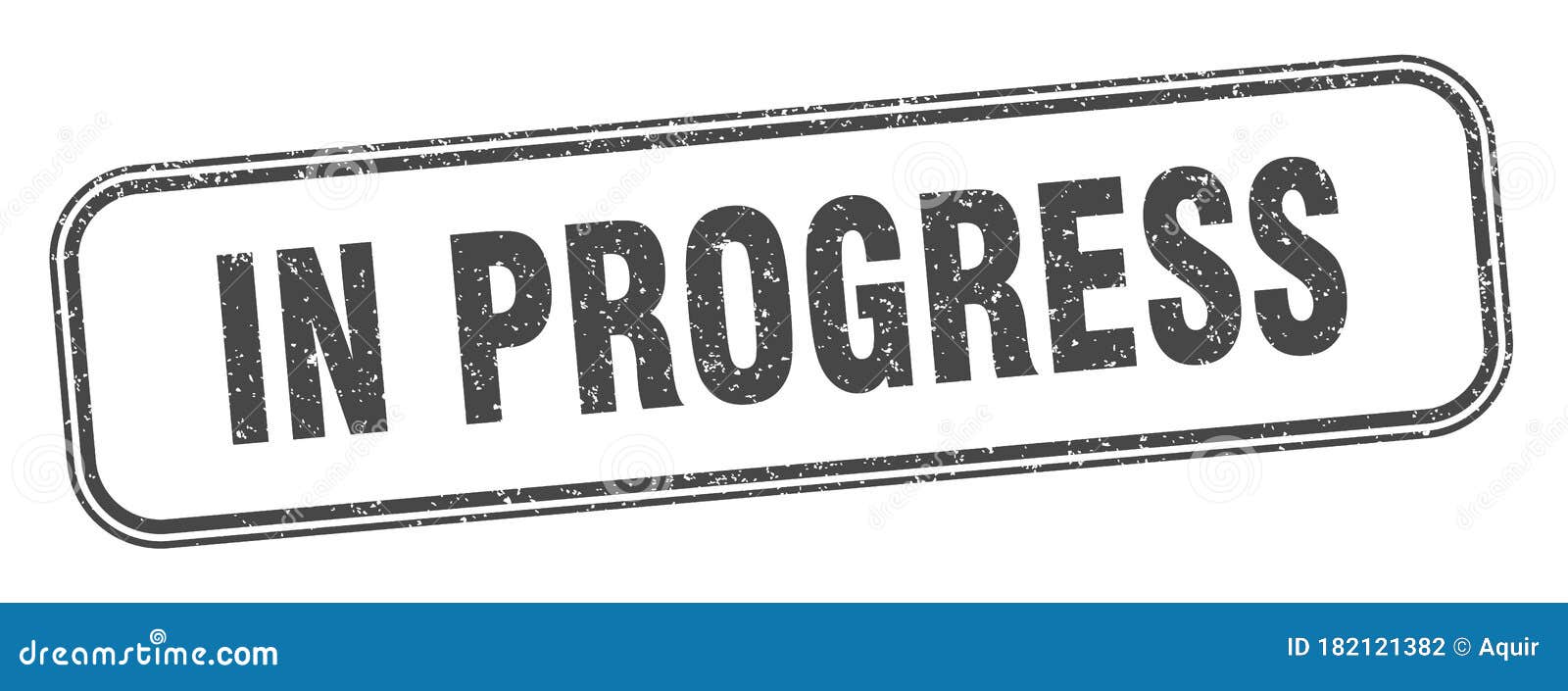 In Progress Stamp. in Progress Square Grunge Sign Stock Vector ...