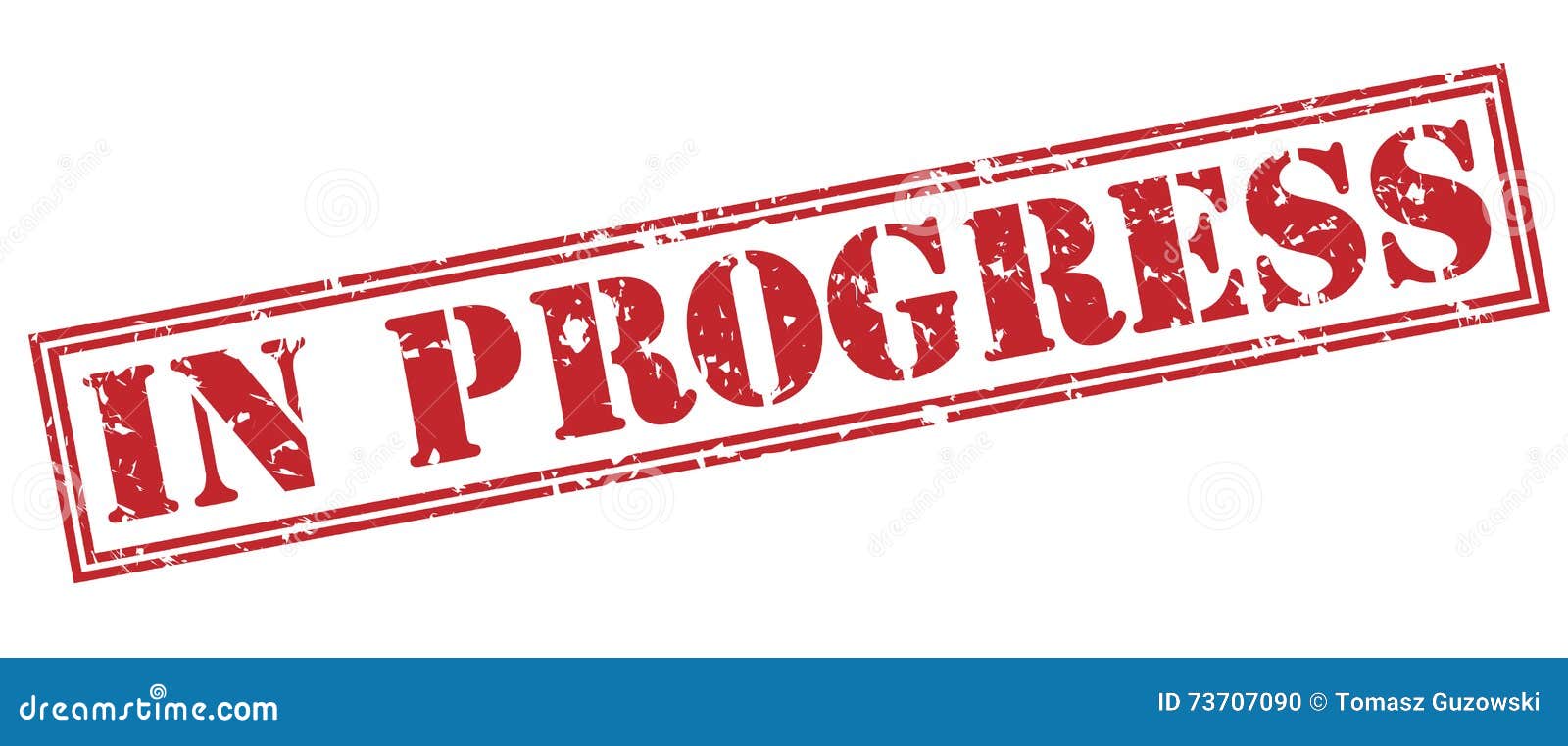 In progress stamp stock illustration. Illustration of rubber - 73707090