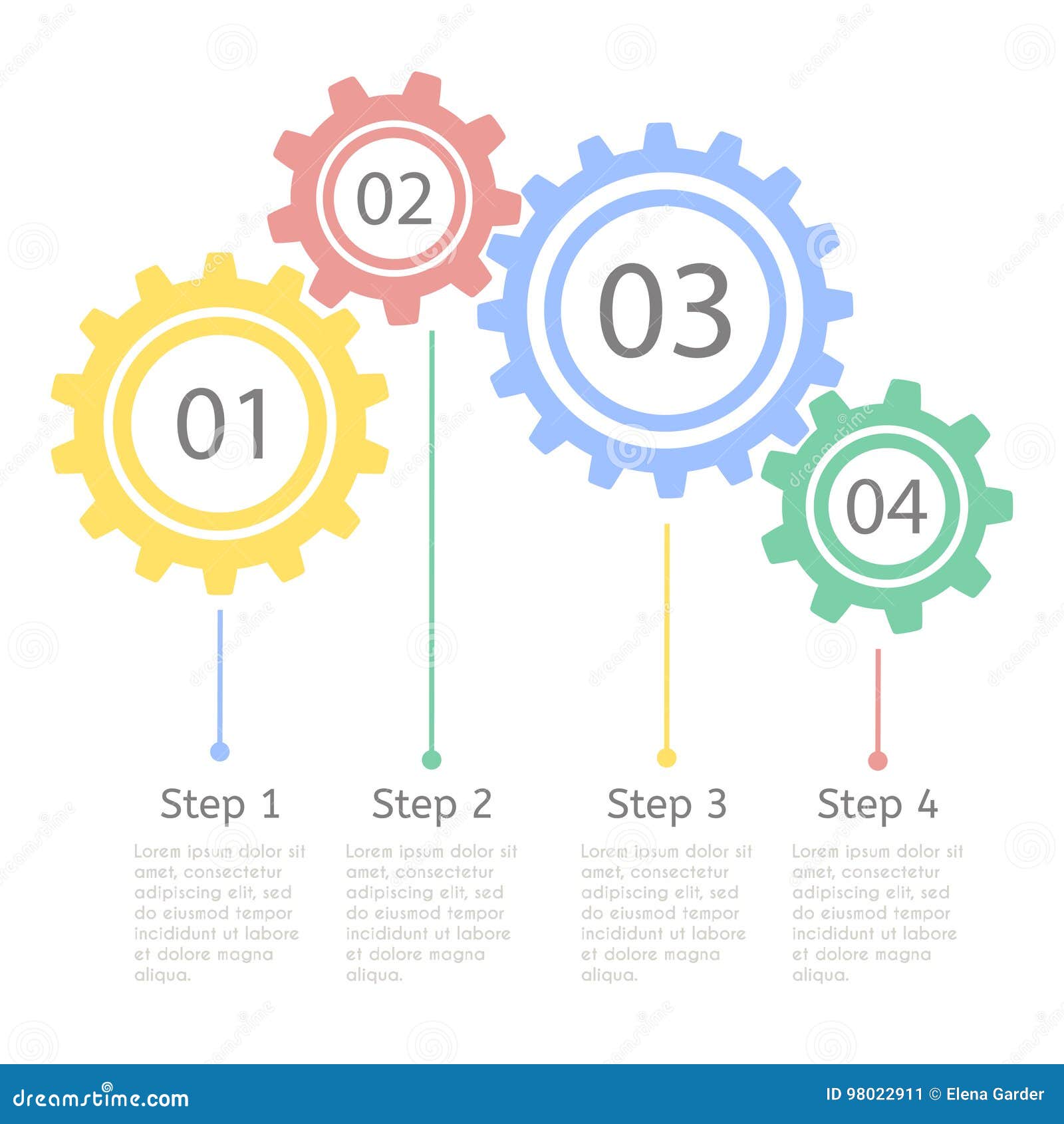Progress Bar Statistic Concept. Business Process Step By Step. Timeline ...