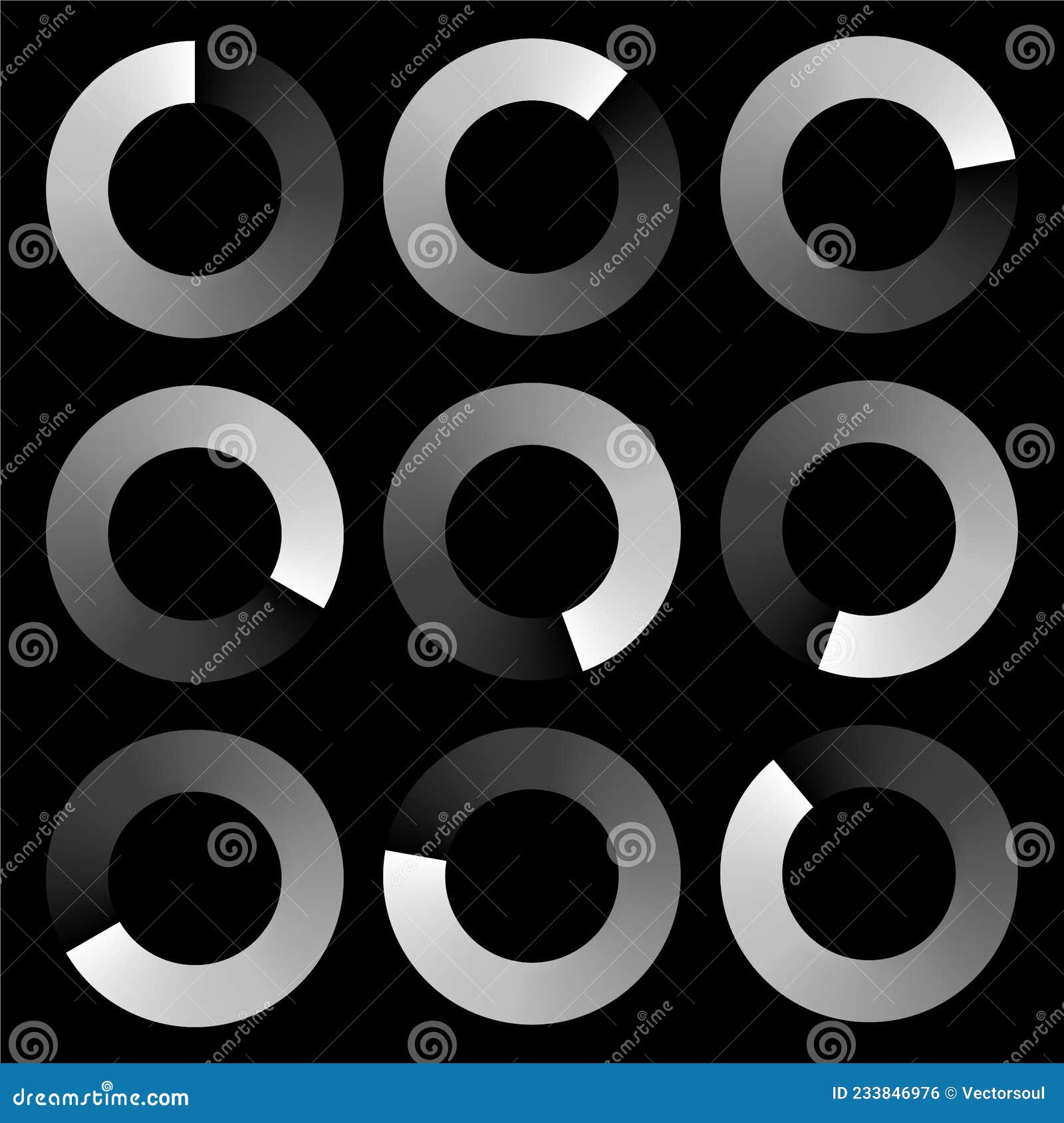 Progress, Steps, Phases Indicator. Preloader, Buffer Shape Stock Vector ...