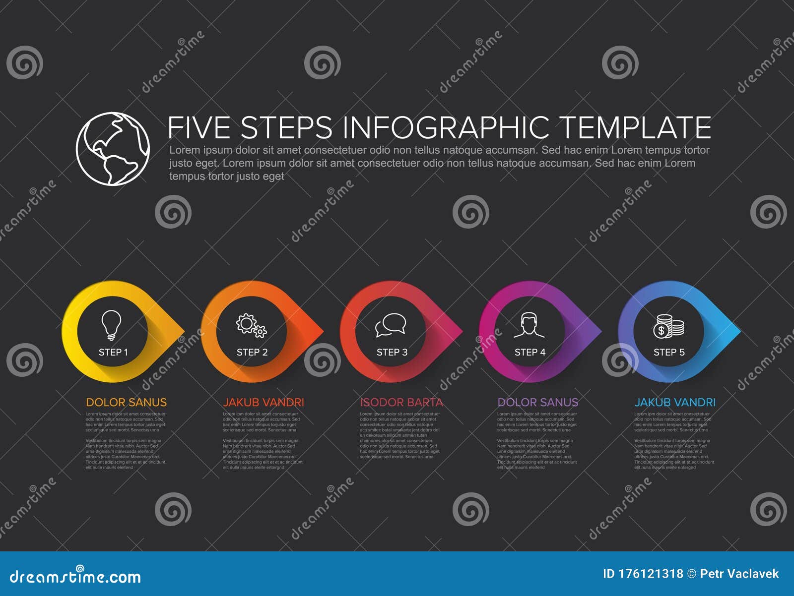 Progress steps template stock illustration. Illustration of brochure ...