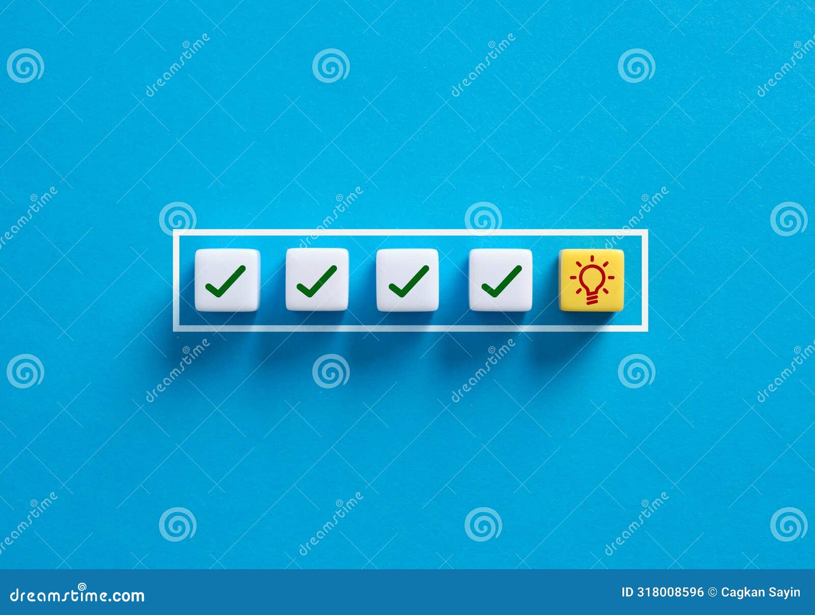 Progress and Steps To Create an Idea Stock Photo - Image of think ...