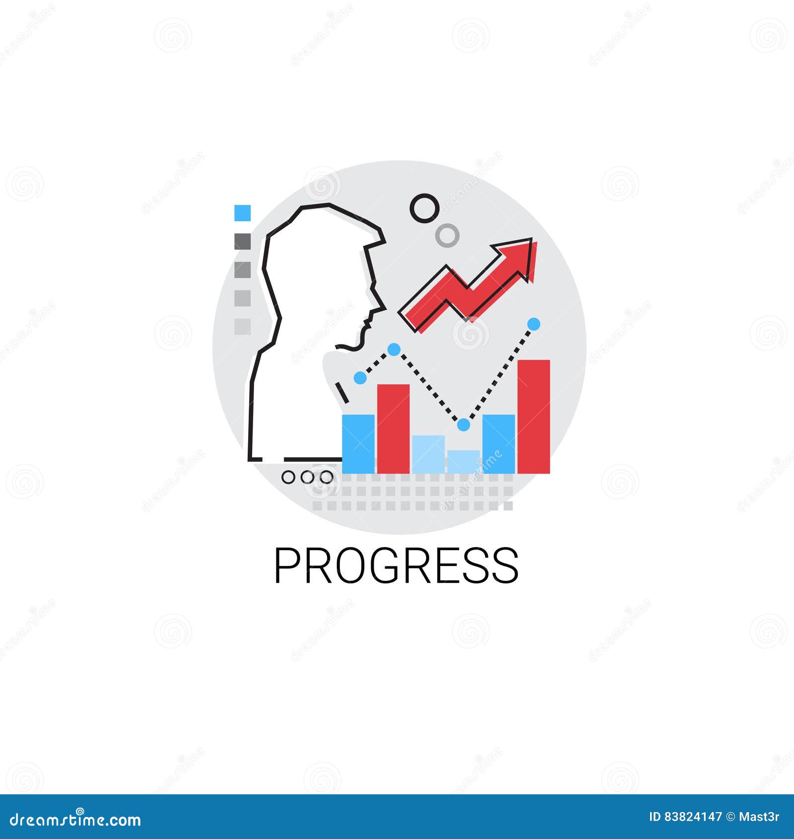 Progress Successful Financial Growth Icon Stock Vector - Illustration ...