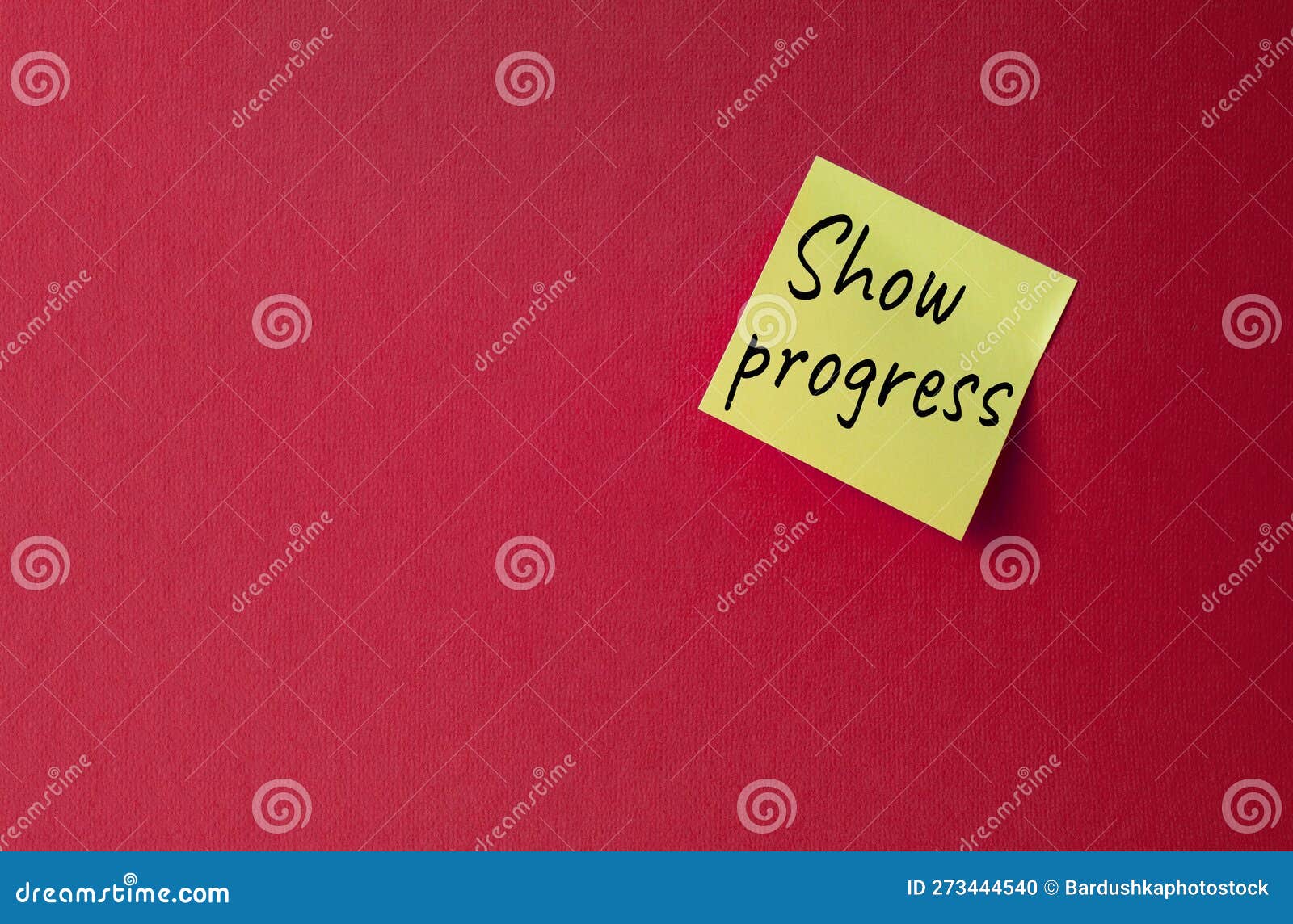 Progress Symbol. Orange Steaky Note With Words Show Progress. Beautiful ...