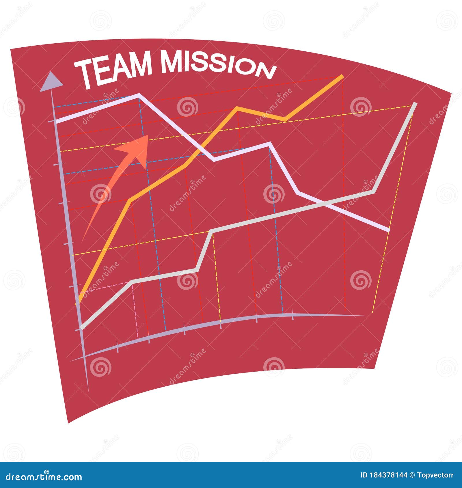 Progress of Team Mission, Achievements at Work Stock Vector ...