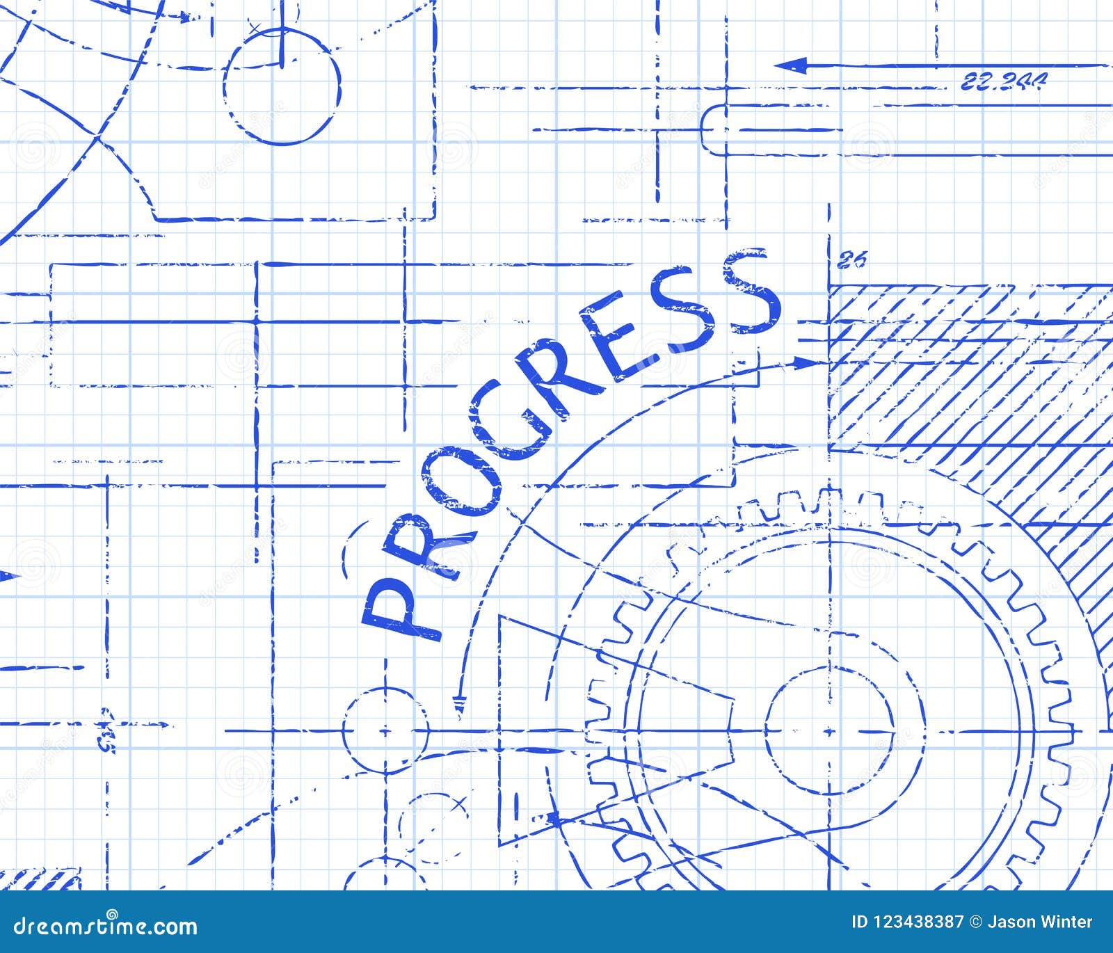 Progress Graph Paper Machine Stock Vector - Illustration of progress ...