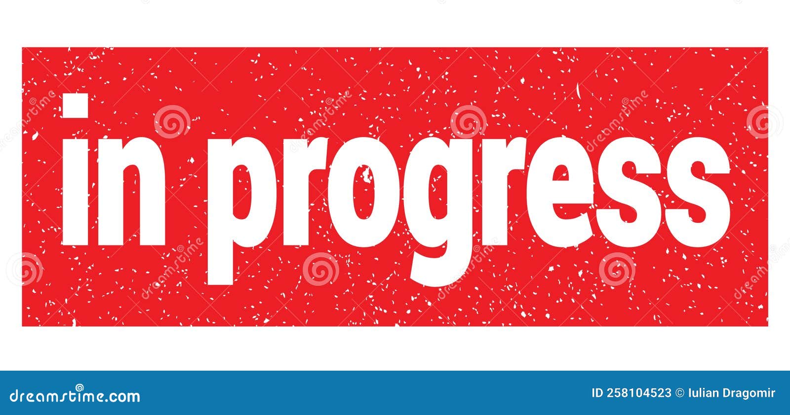 In Progress Text Written on Red Stamp Sign Stock Illustration ...