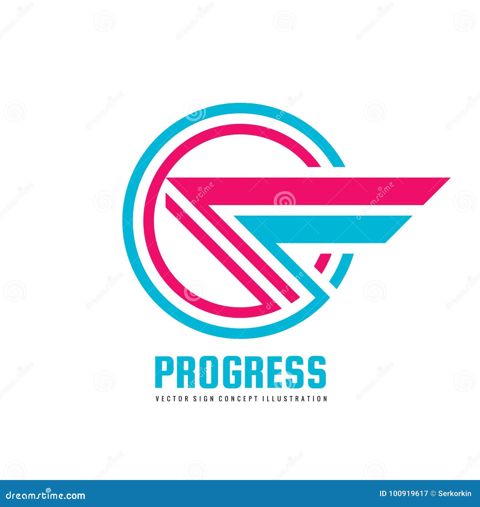 Progress - Vector Business Logo Template Concept Illustration. Abstract ...