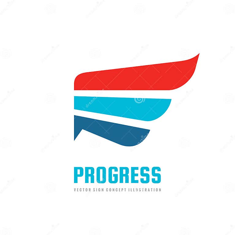 Progress - Vector Business Logo Template Concept Illustration. Abstract ...